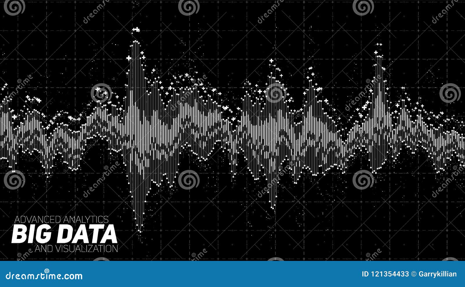 Vector Abstract Financial Big Data Graph Visualization. Stock Index ...