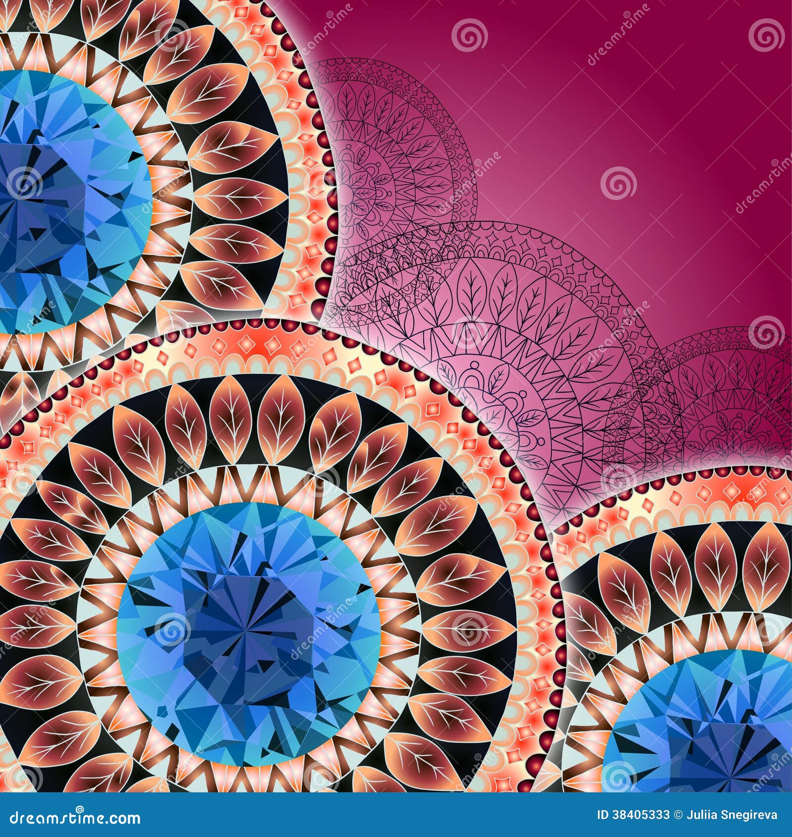 Vector Abstract Floral Decorative Background. Stock Vector ...