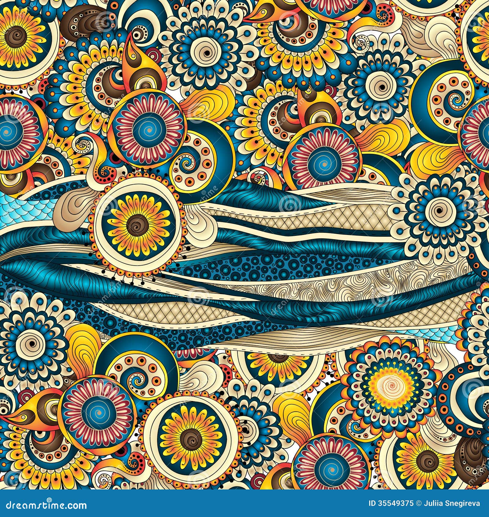 Vector Abstract Floral Decorative Background. Stock Vector ...