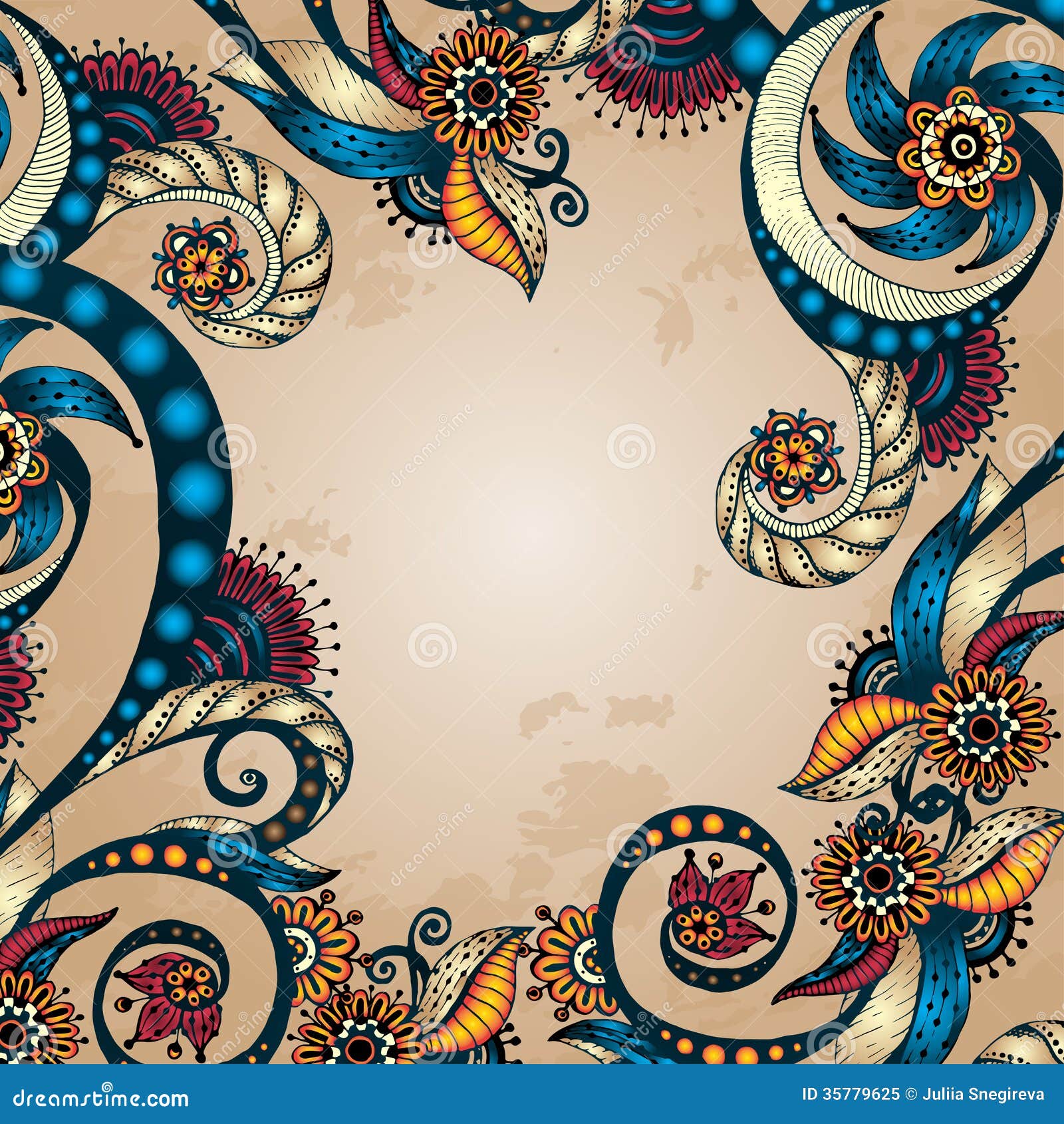 Vector Abstract Floral Decorative Background. Stock Vector ...