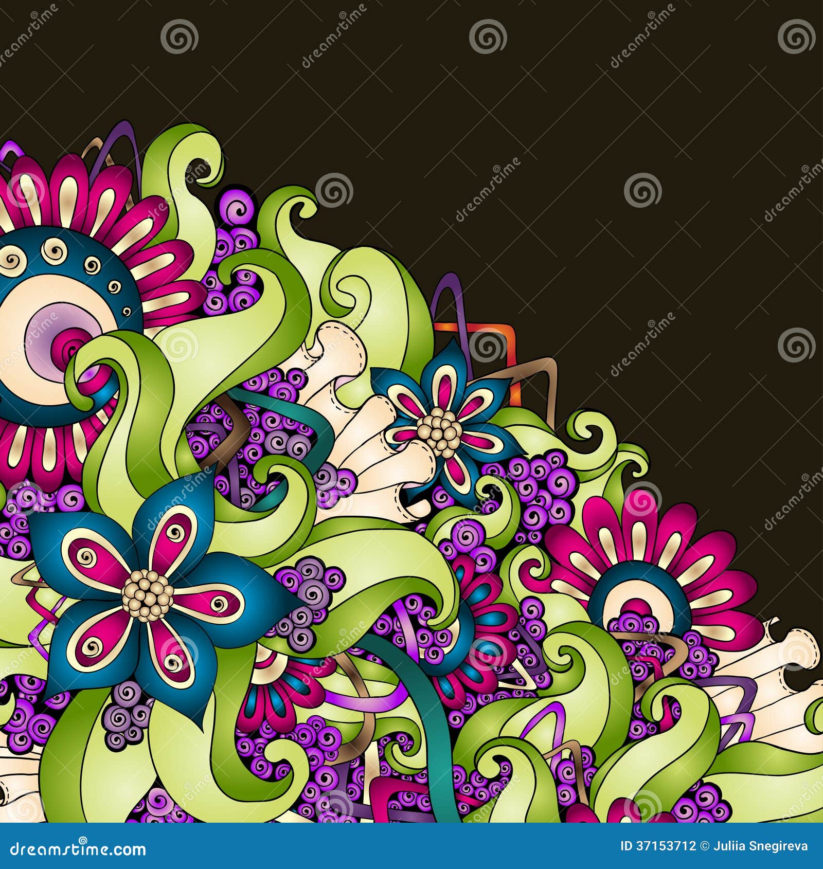 Vector Abstract Floral Decorative Background. Stock Vector ...