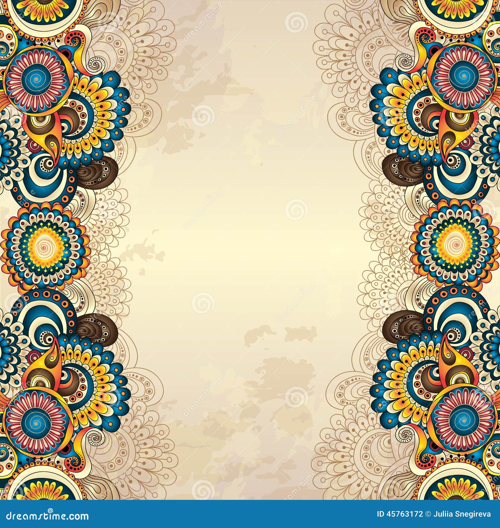 Vector Abstract Floral Decorative Background. Stock Vector ...