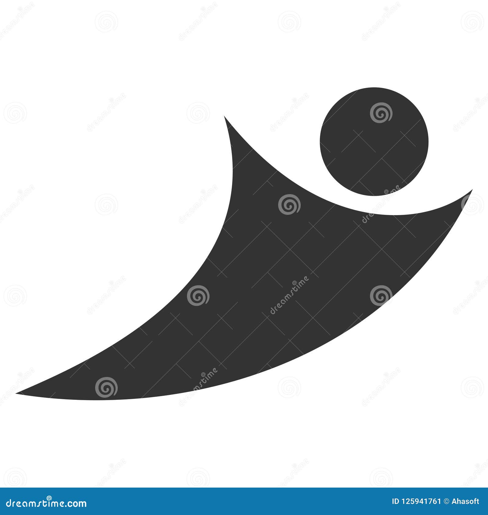 Abstract Flying Man Vector Icon Stock Vector - Illustration of life ...