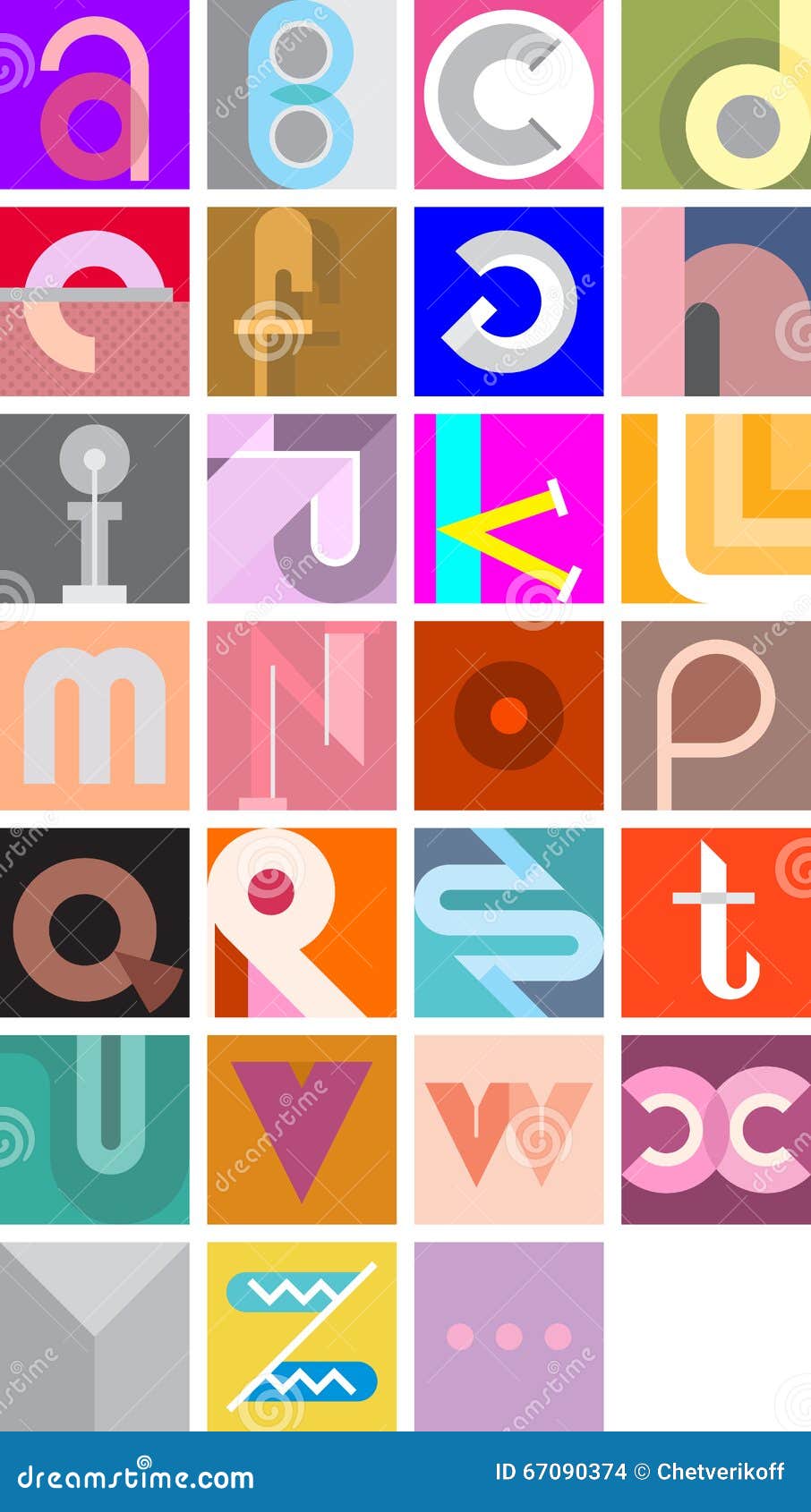 Vector Abstract Font stock vector. Illustration of alphabet - 67090374