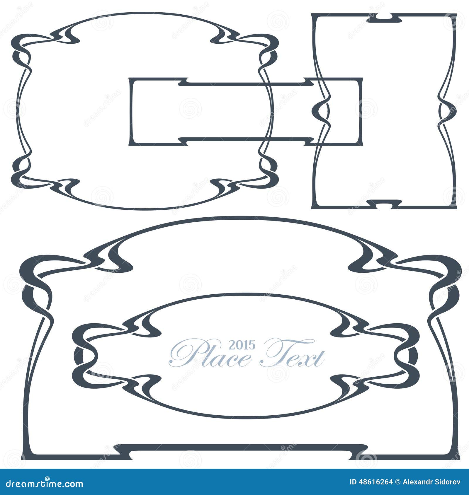 Vector Abstract Frames from Bound Lines Stock Vector - Illustration of ...
