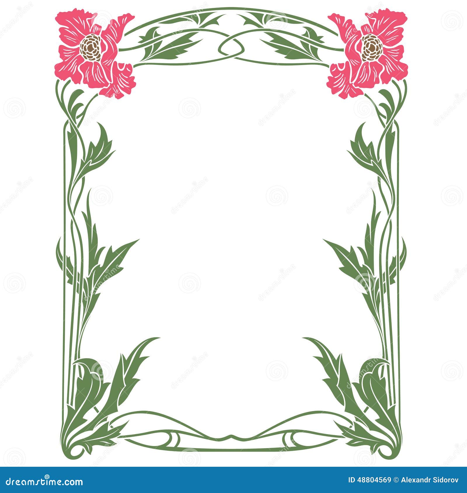 Vector Abstract Framework from the Bound Flowers Stock Vector ...