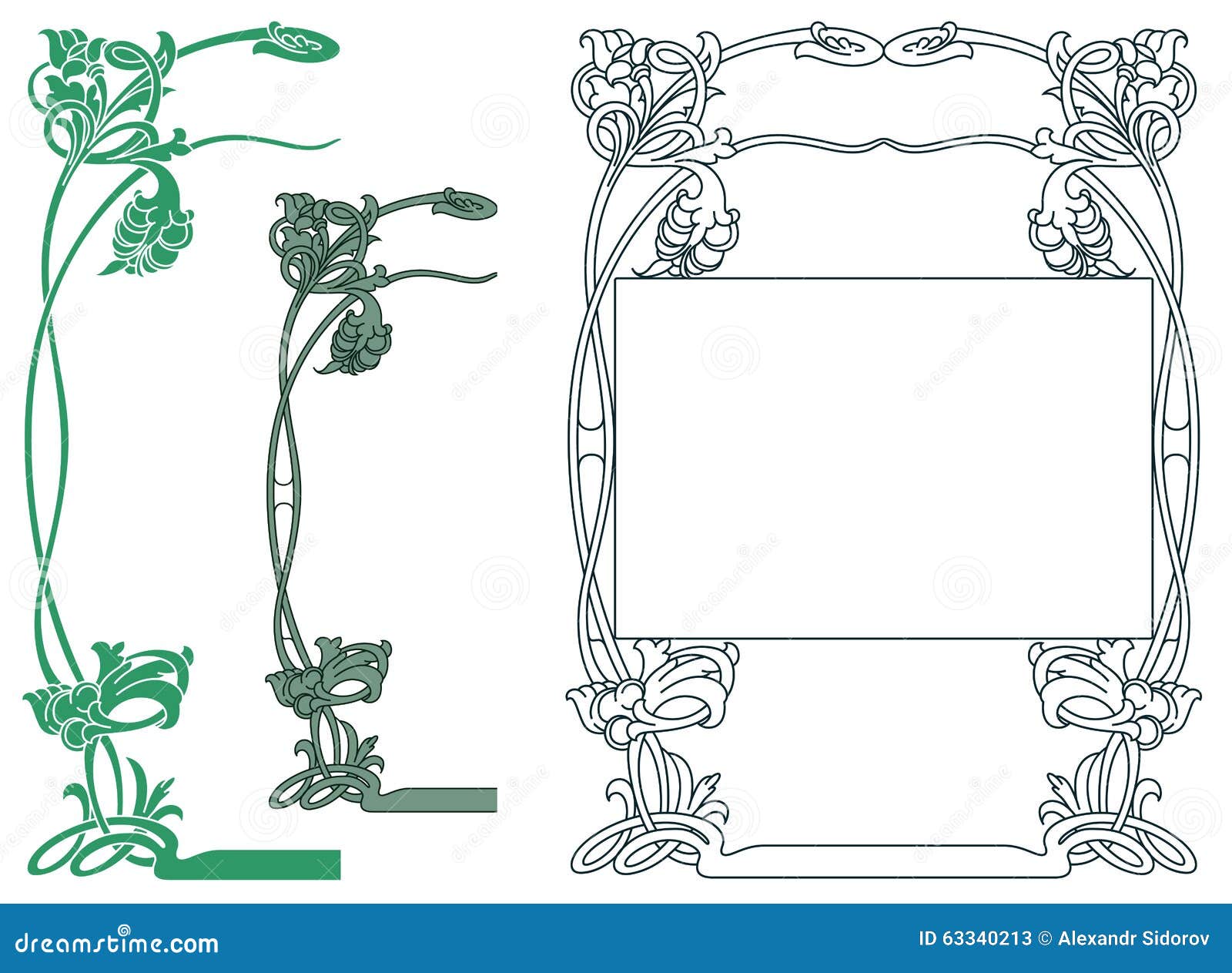 Vector Abstract Framework from the Bound Flowers and Plants Stock ...