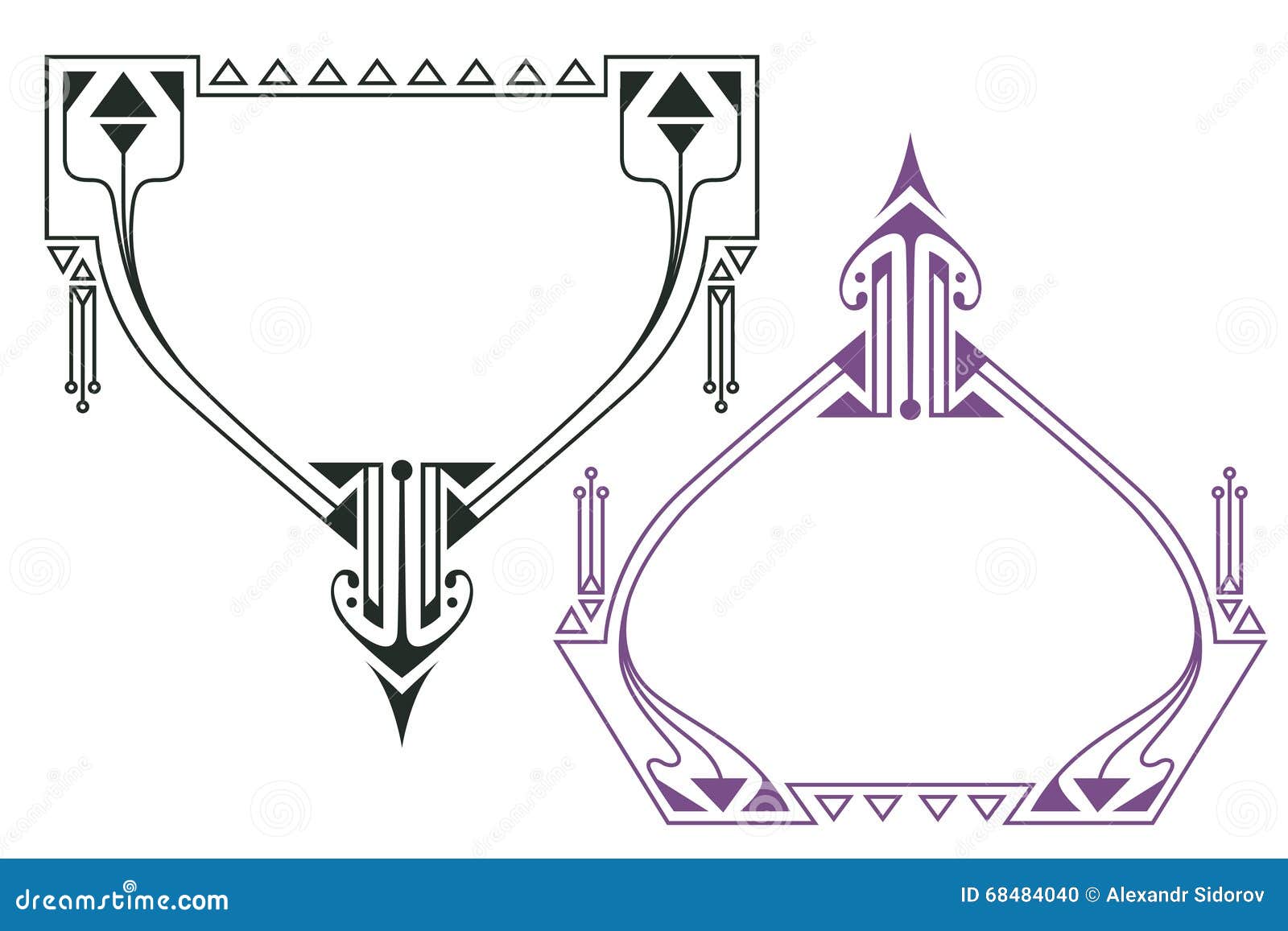 Vector Abstract Framework from the Bound Lines for Decoration and ...