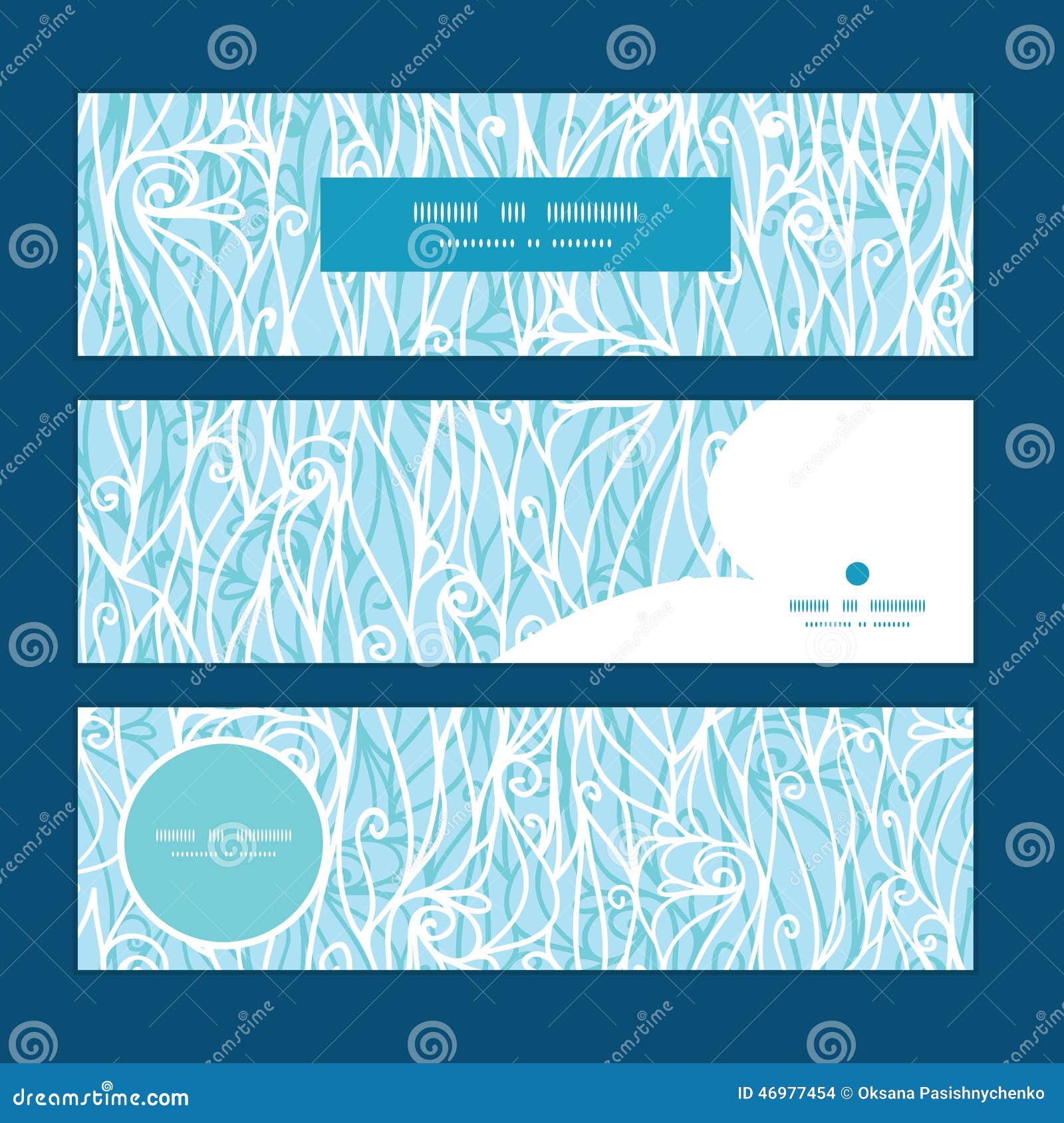 Vector Abstract Frost Swirls Texture Horizontal Stock Vector ...
