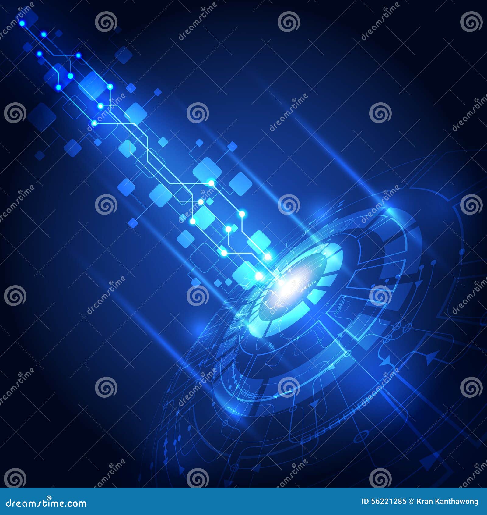 Vector Abstract Future Technology, Electric Background Stock Vector ...