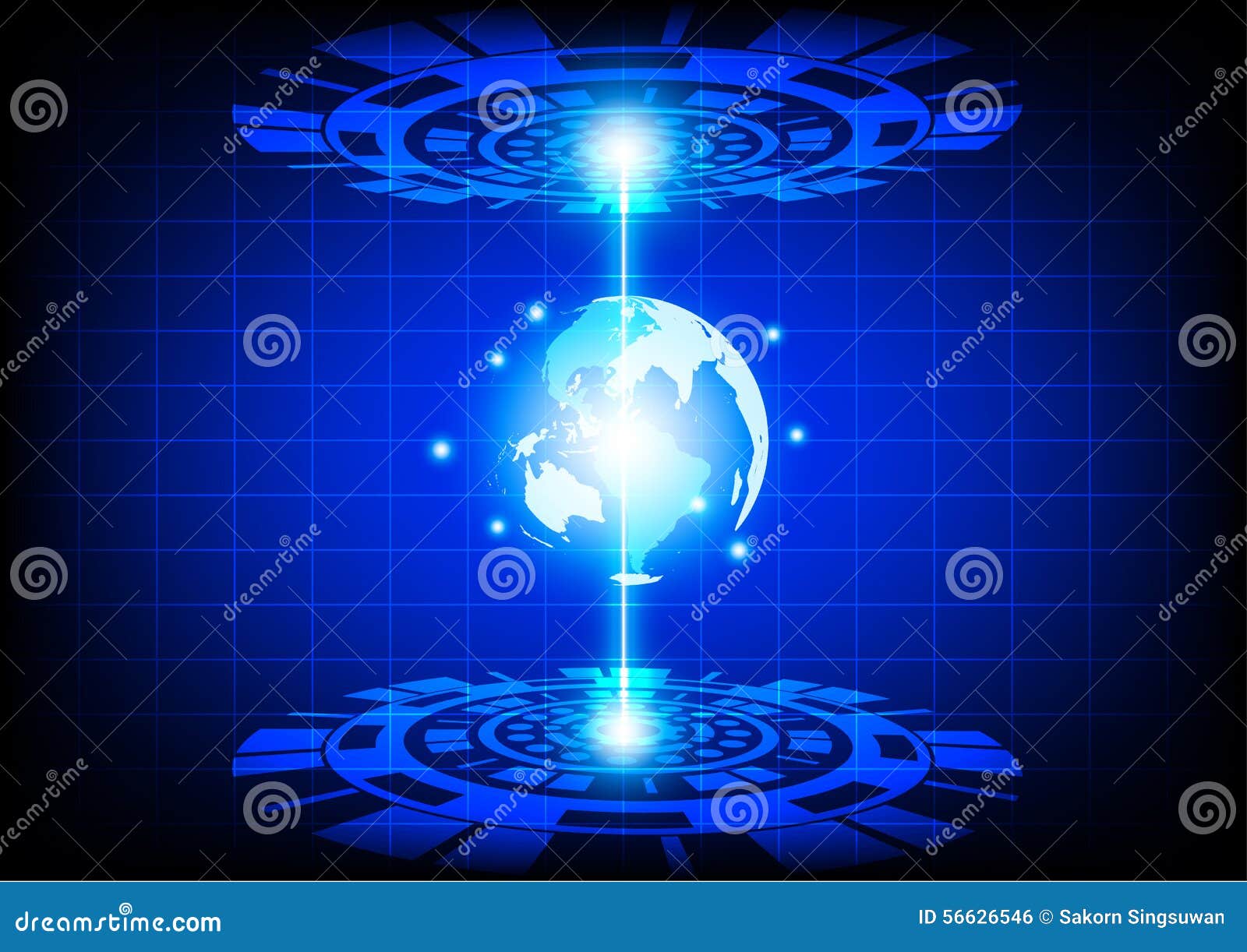 Vector Abstract Future World Technology Stock Vector - Illustration of ...