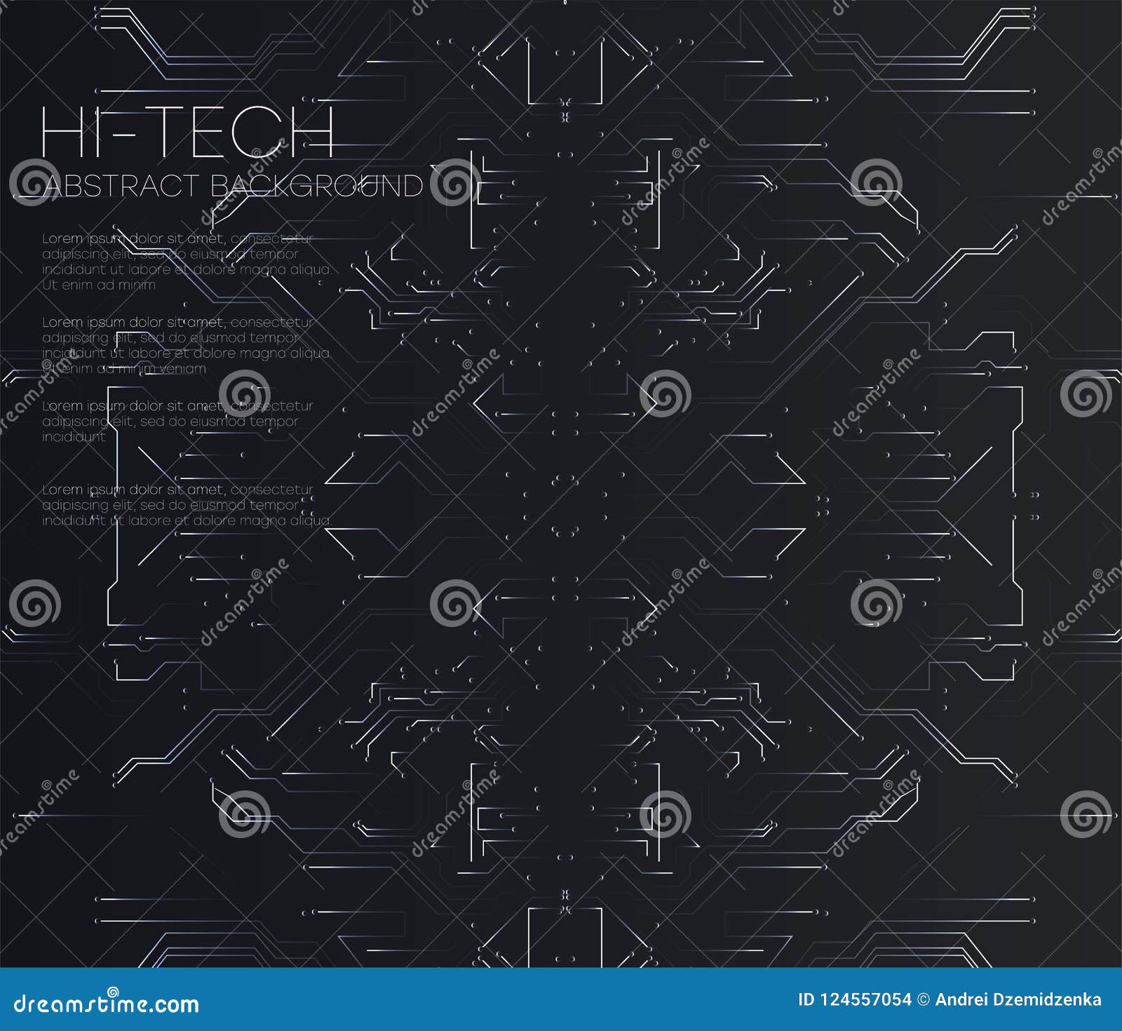 Vector Abstract Futuristic Circuit Board, Illustration High Computer Technology Dark Black Color ...