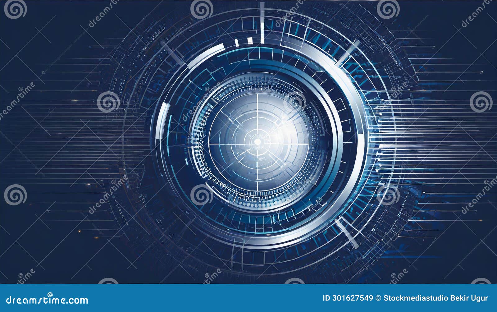 Vector Abstract Futuristic High Digital Technology Blue Color ...