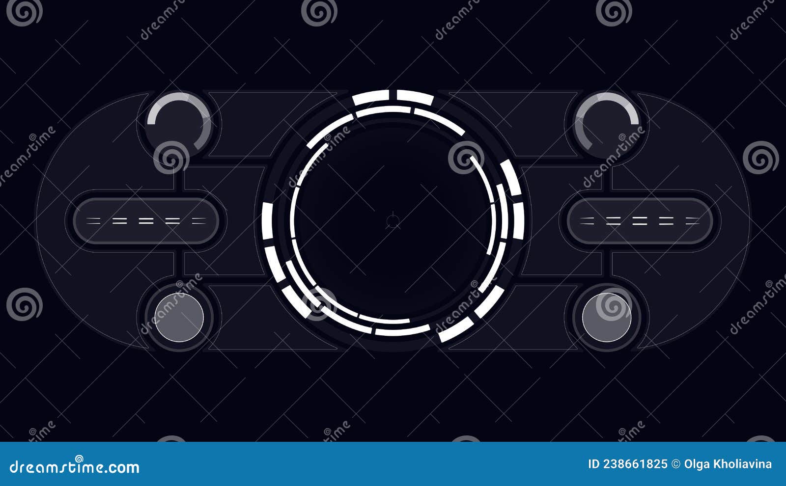 Display Panel Template Design Stock Vector - Illustration of interface ...