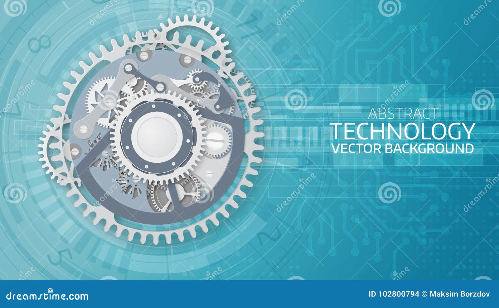 Vector Abstract Futuristic Technology Background Stock Vector ...