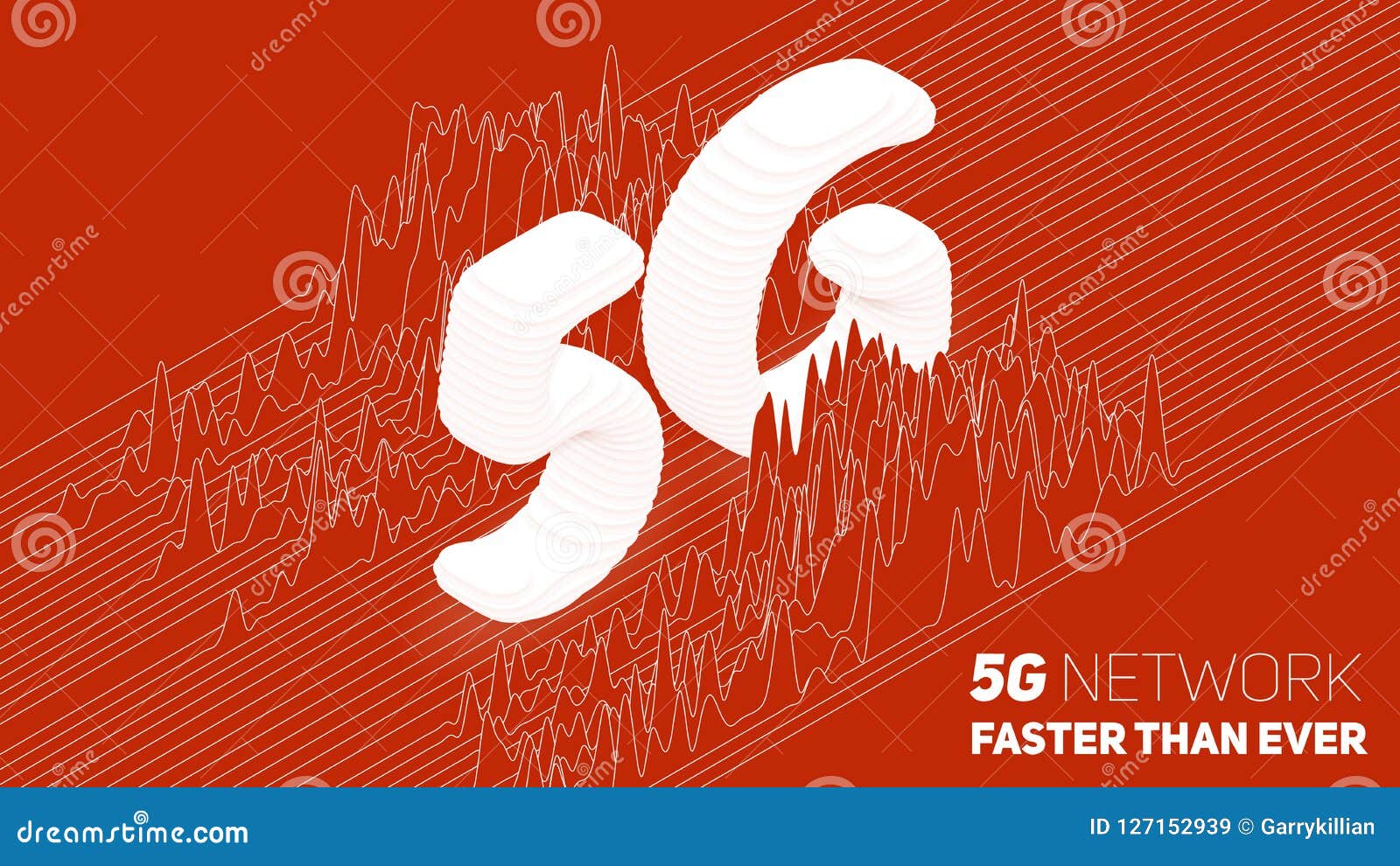 Vector Abstract 5G New Wireless Internet Connection Background. Global ...