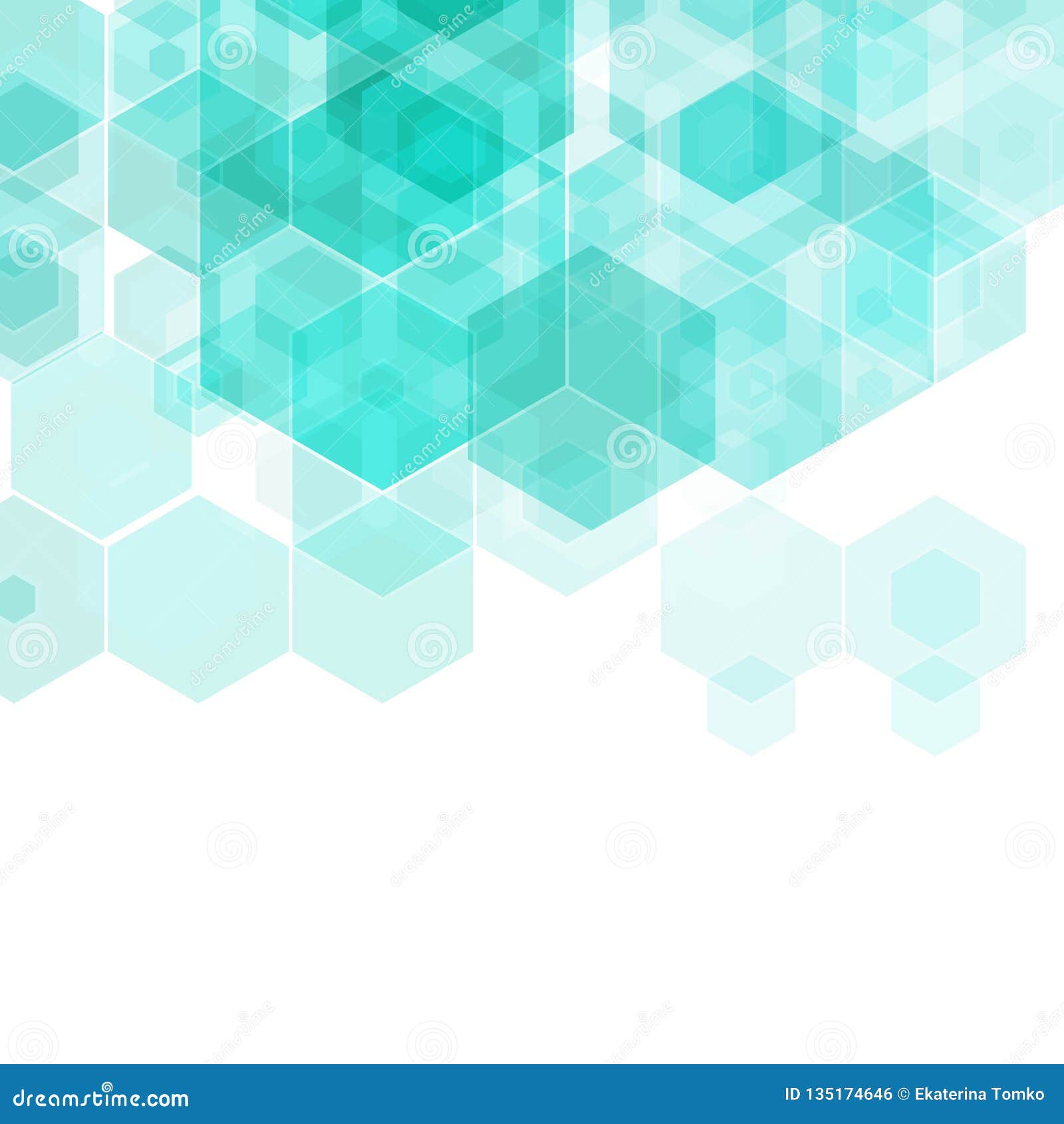 Vector Abstract Geometric Background. Abstract Blue Hexagon Background ...
