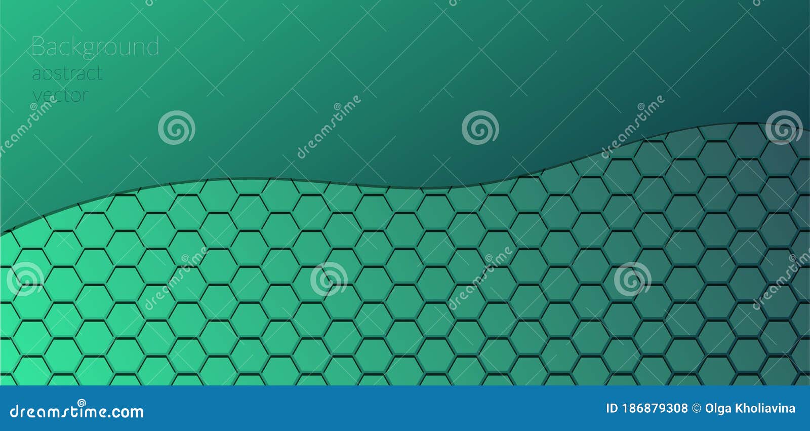 Vector Abstract, Geometric Background, Metallic Green Hexagonal Shapes ...