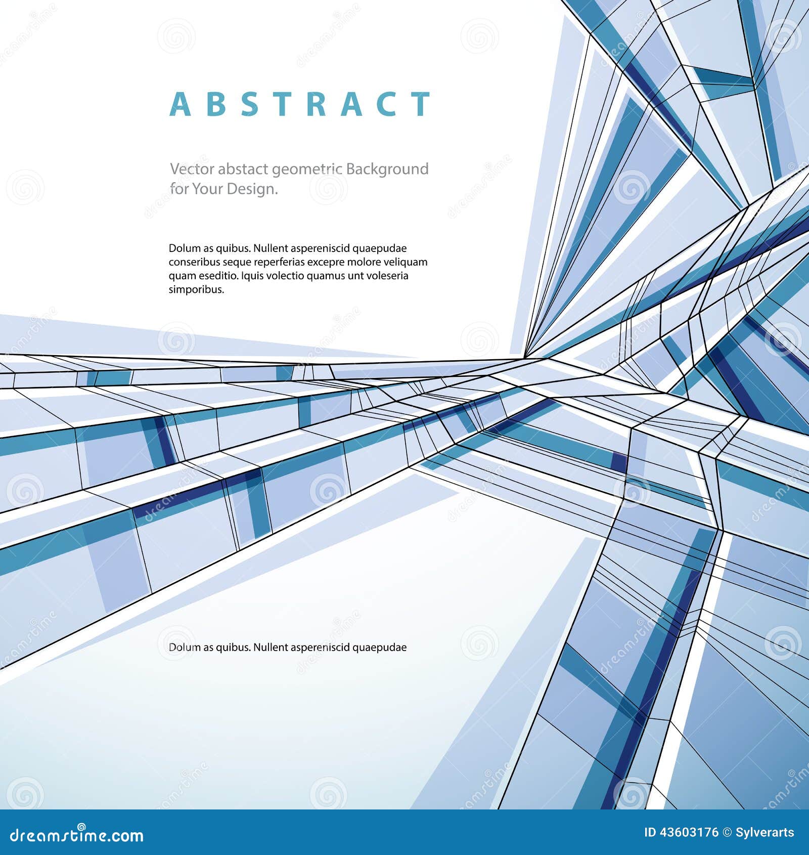 Vector Abstract Geometric Background, Technical Style Illustration ...