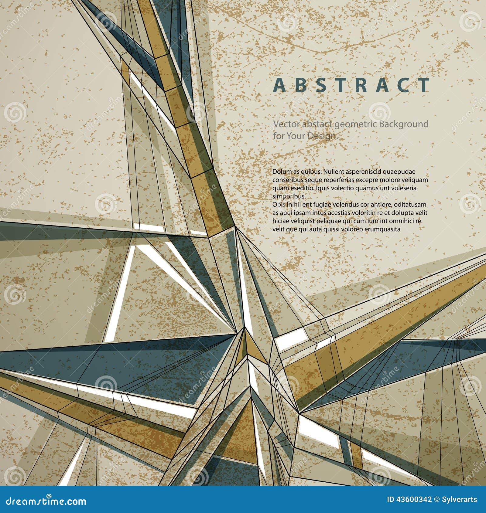 Vector Abstract Geometric Background, Technical Style Stock Vector ...