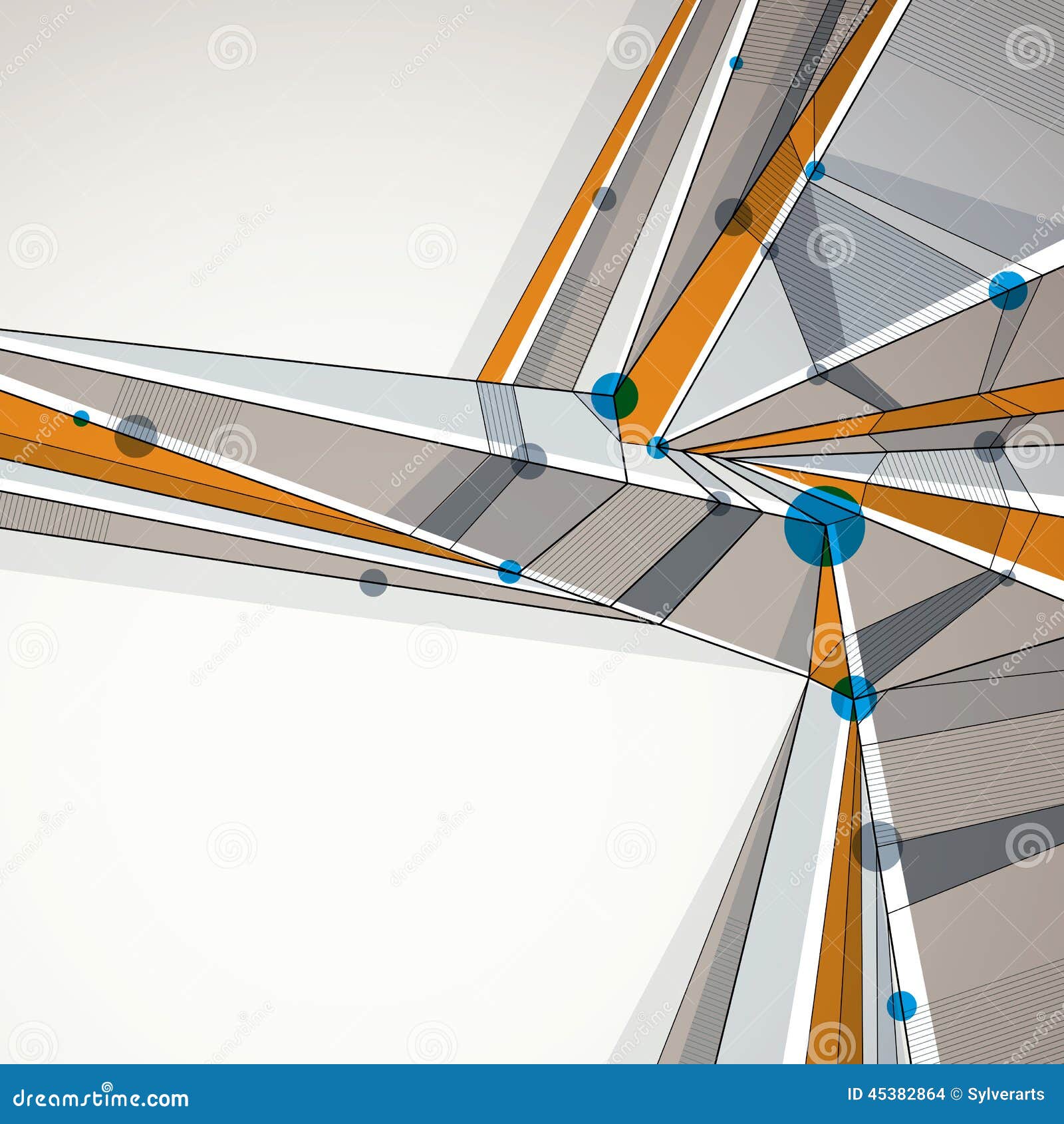 Vector Abstract Geometric Background, Techno Style Stock Vector ...