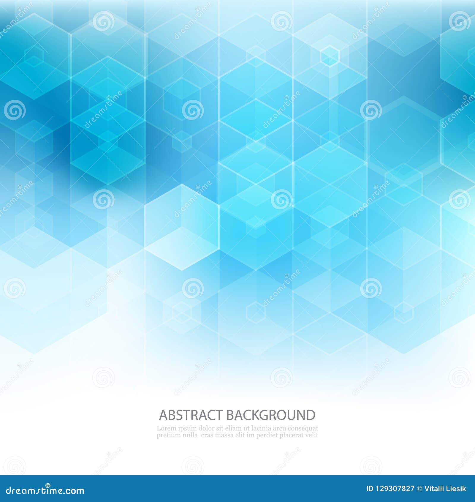 Vector Abstract Geometric Background. Template Brochure Design. Blue ...