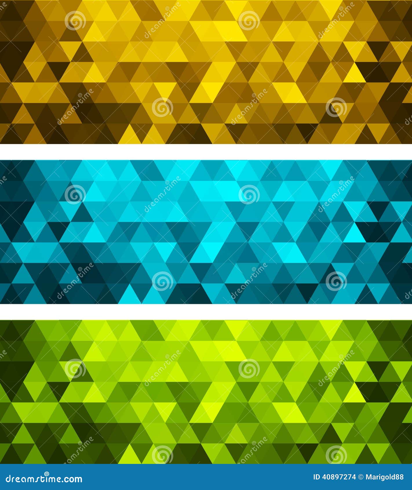 Vector Abstract Geometric Banner with Triangle Stock Vector ...