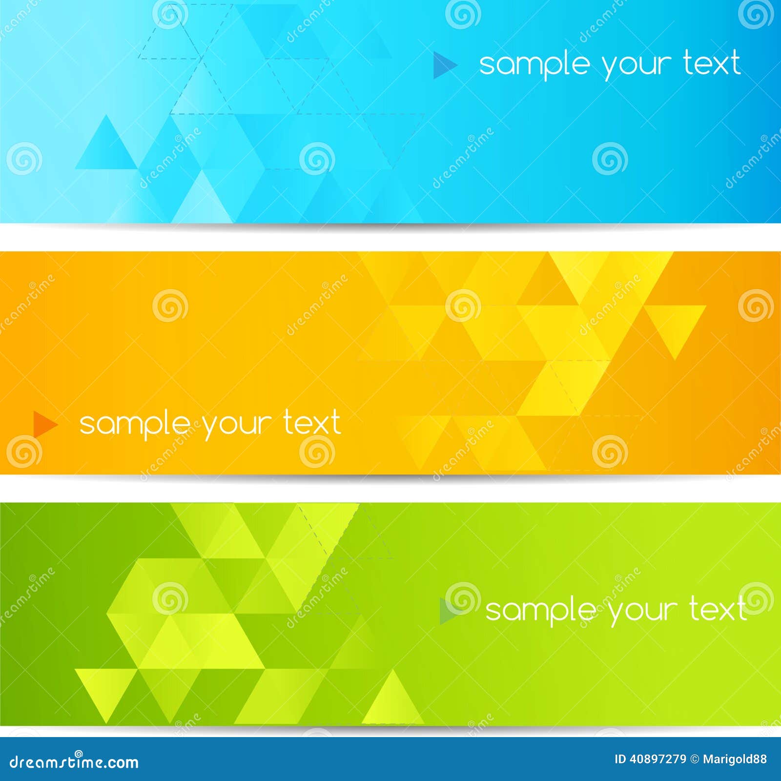 Vector Abstract Geometric Banner with Triangle Stock Vector ...