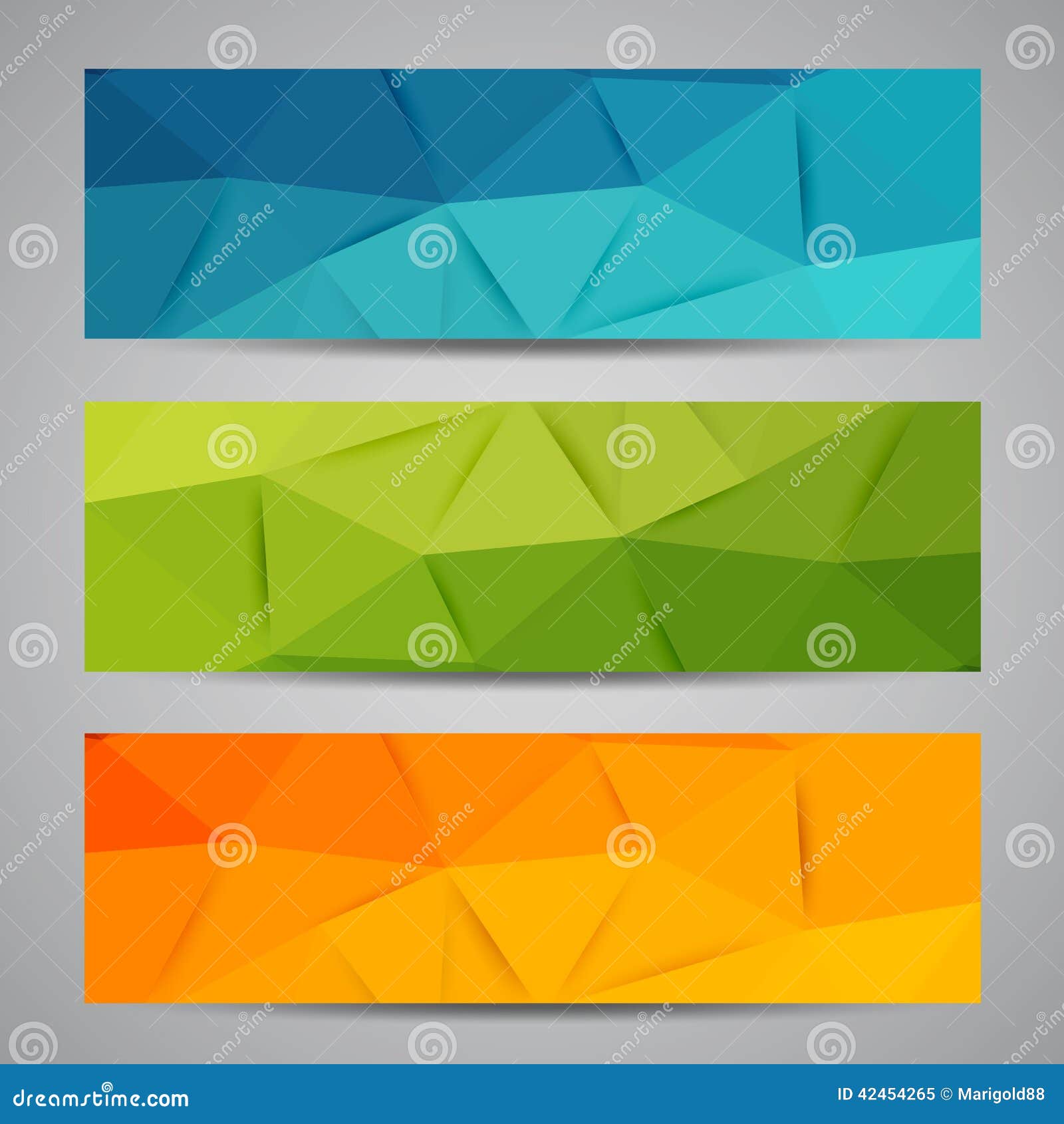 Vector Abstract Geometric Banner with Triangle Stock Vector ...