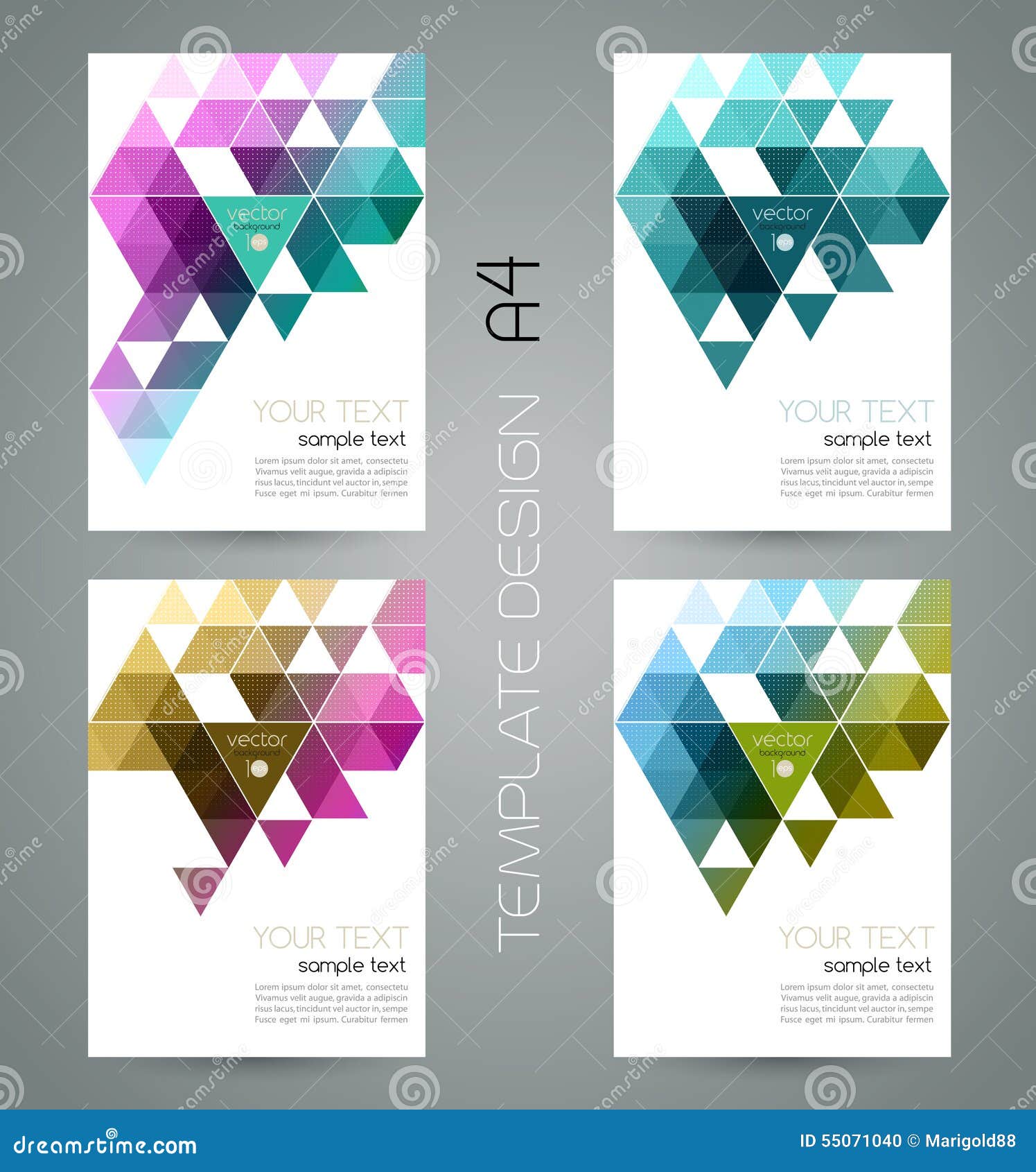 Vector Abstract Geometric Banner with Triangle Stock Vector ...