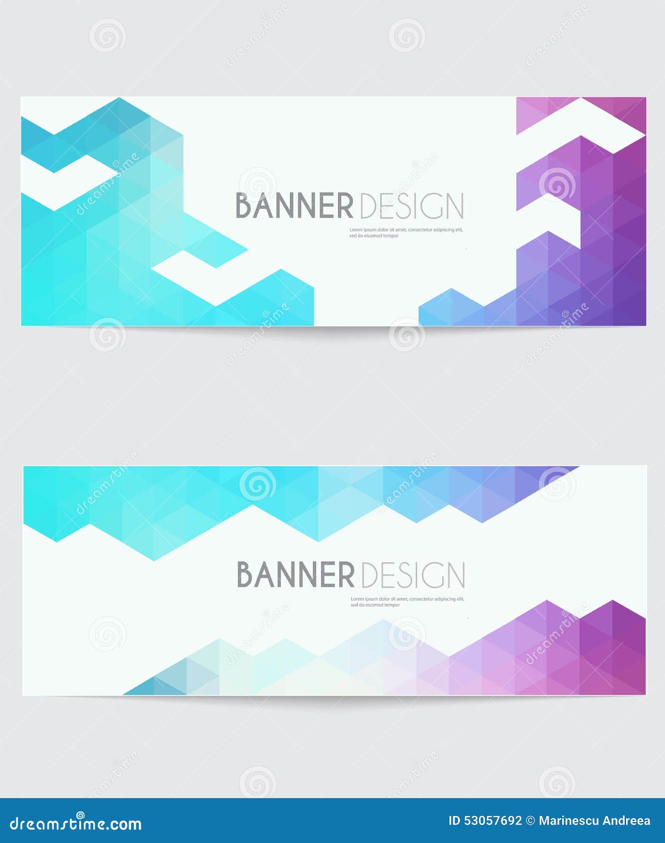 Vector Abstract Geometric Banner with Triangle Stock Vector ...
