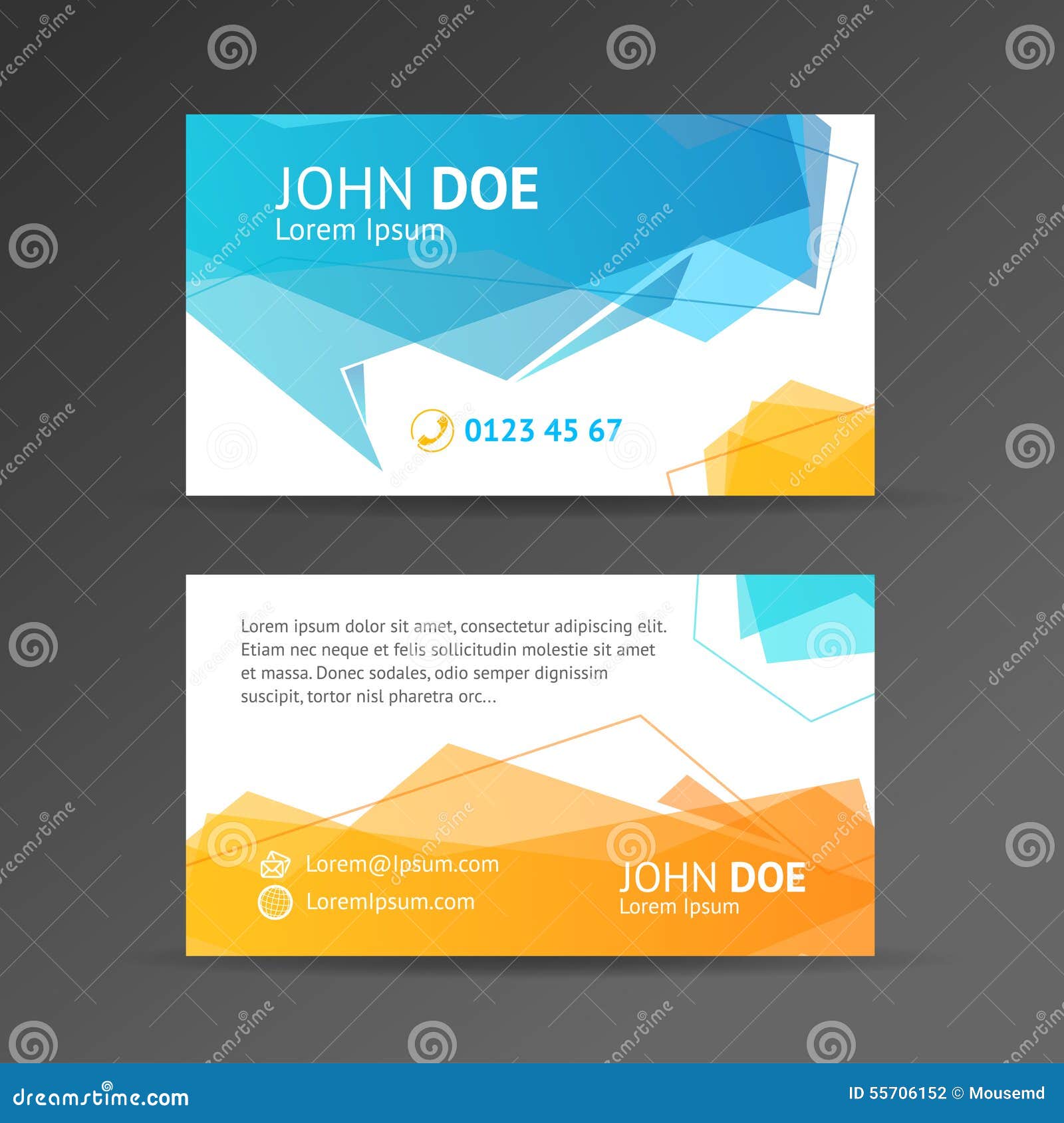 Vector Abstract Geometric Bubble Business Card Stock Vector ...