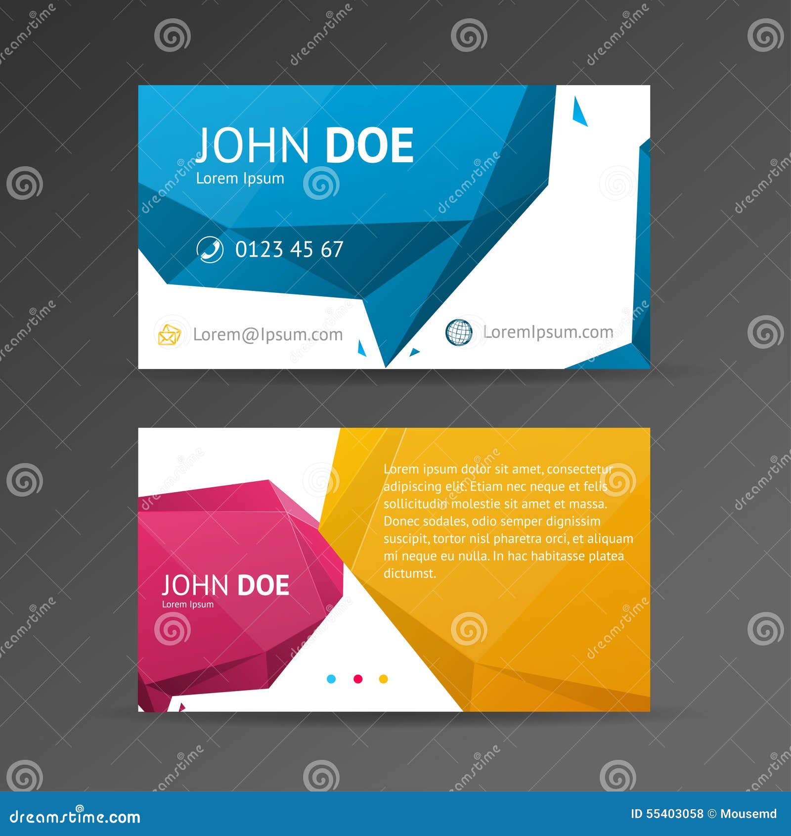 Vector Abstract Geometric Bubble Business Card Stock Vector ...