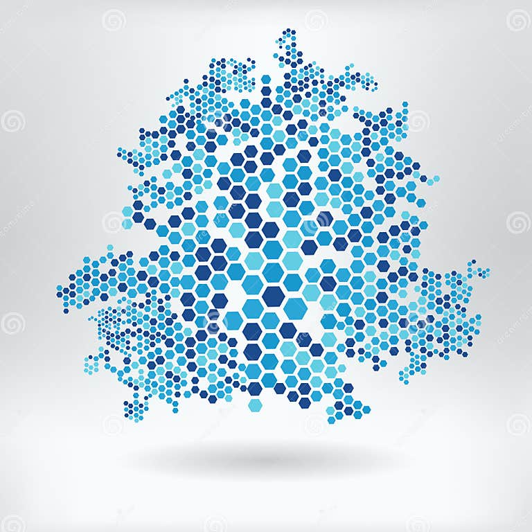Vector Abstract Geometric Cellular Background. Stock Vector ...