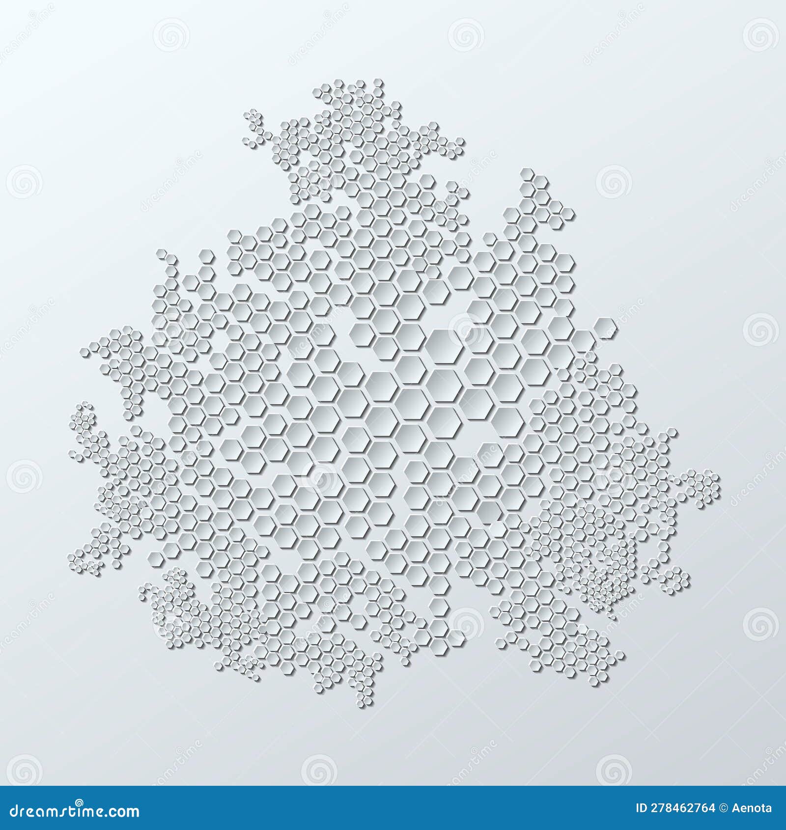 Vector Abstract Geometric Cellular Background. Trendy Hi-Tech Honeycomb ...