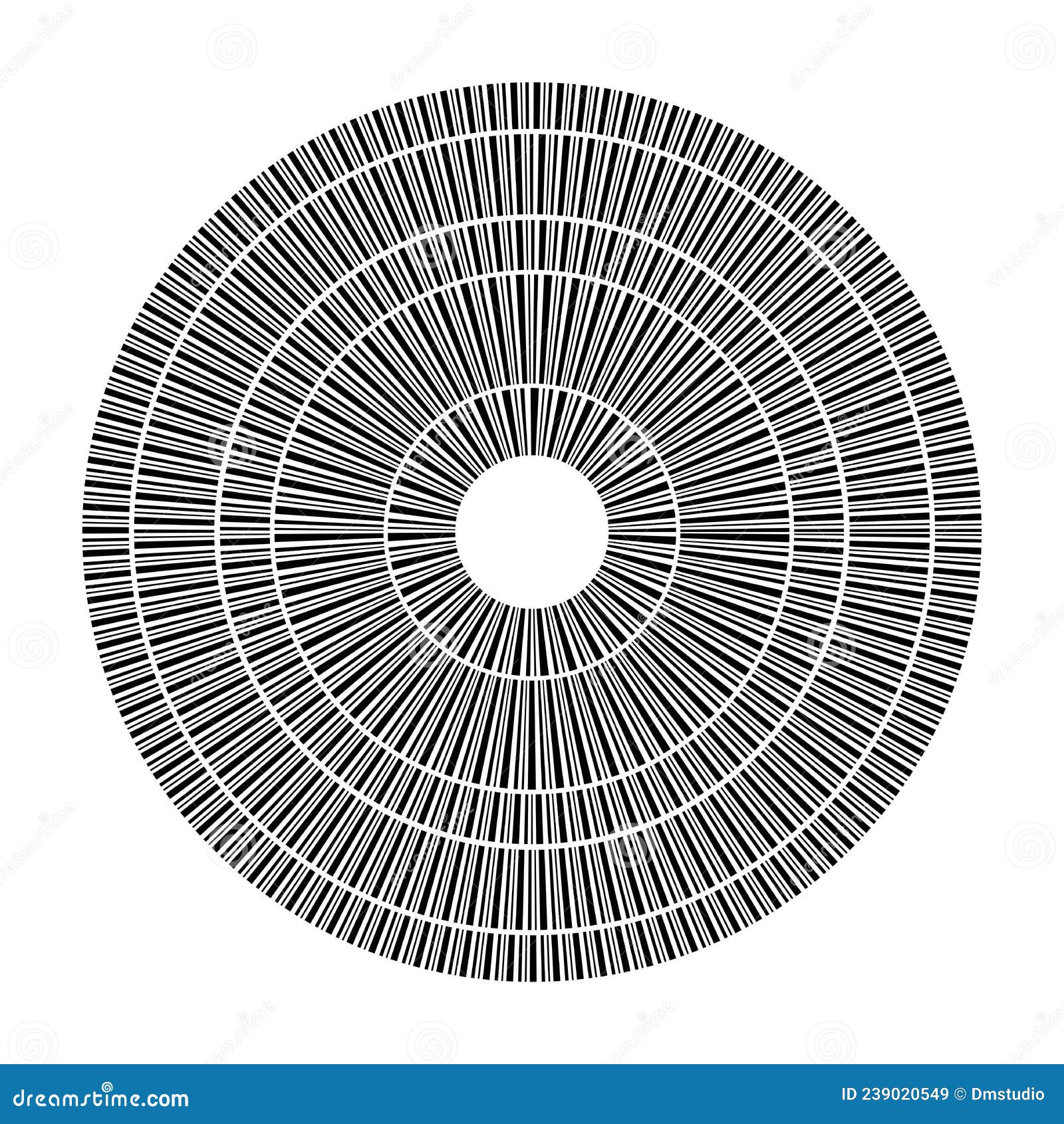 Vector Abstract Geometric Circle with Dashed Lines Stock Vector ...