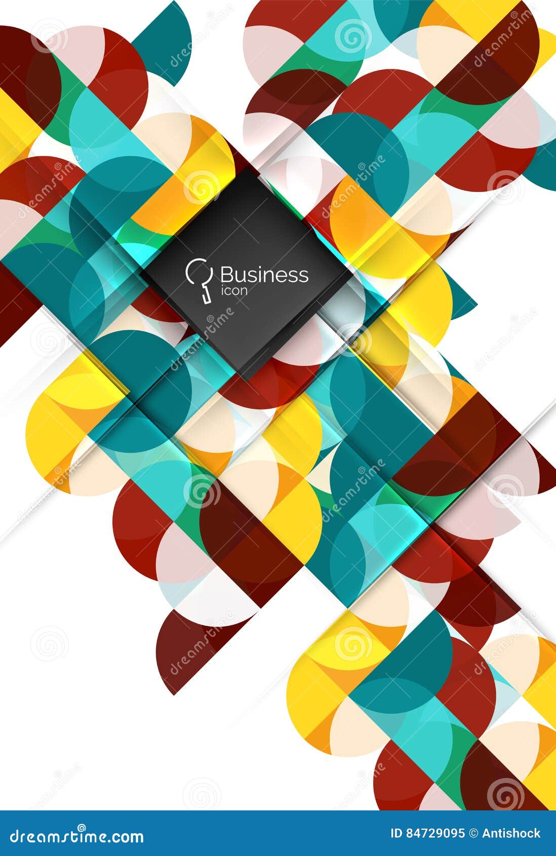 Vector Abstract Geometric Composition Stock Vector - Illustration of ...