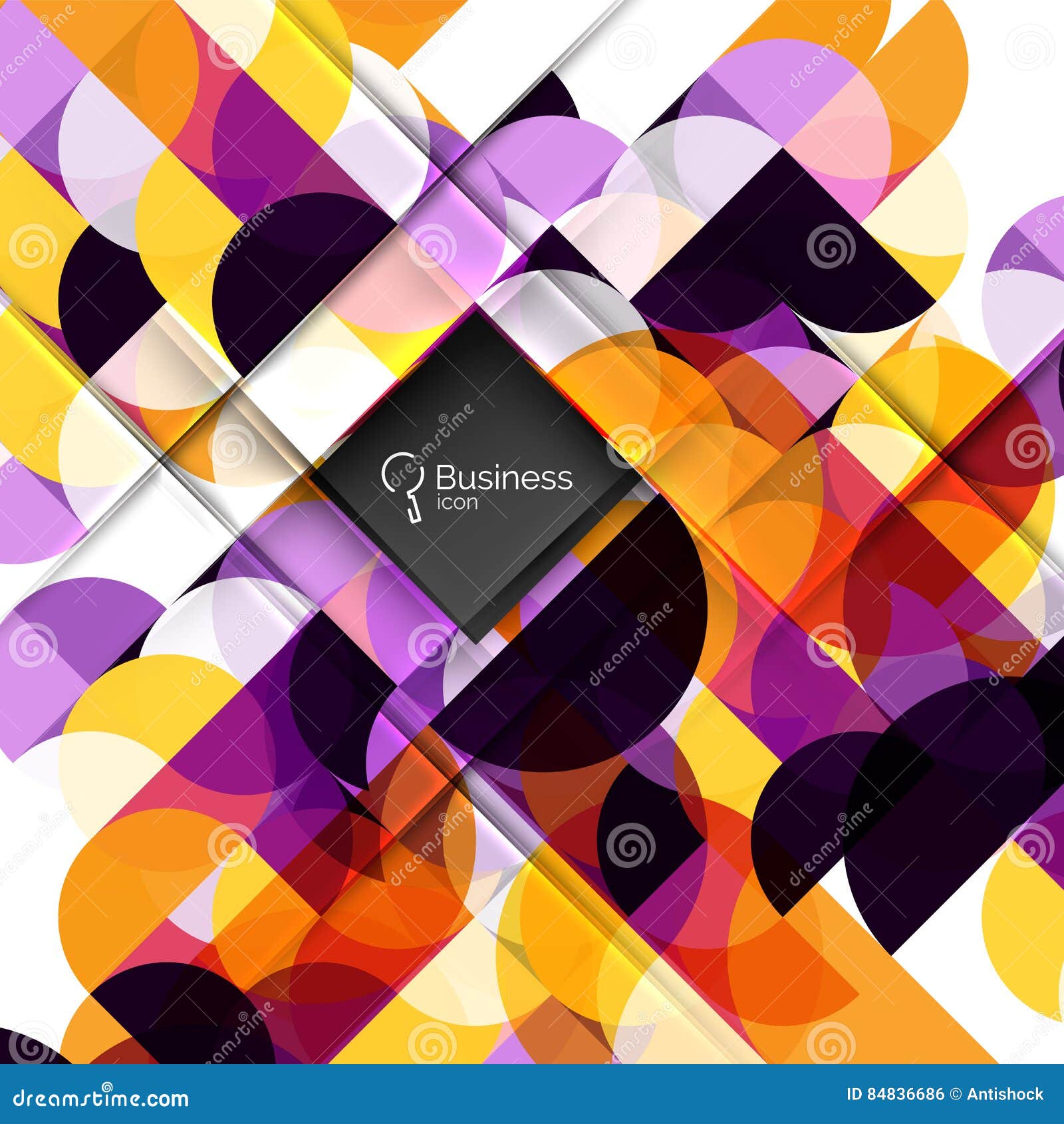 Vector Abstract Geometric Composition Stock Vector - Illustration of ...