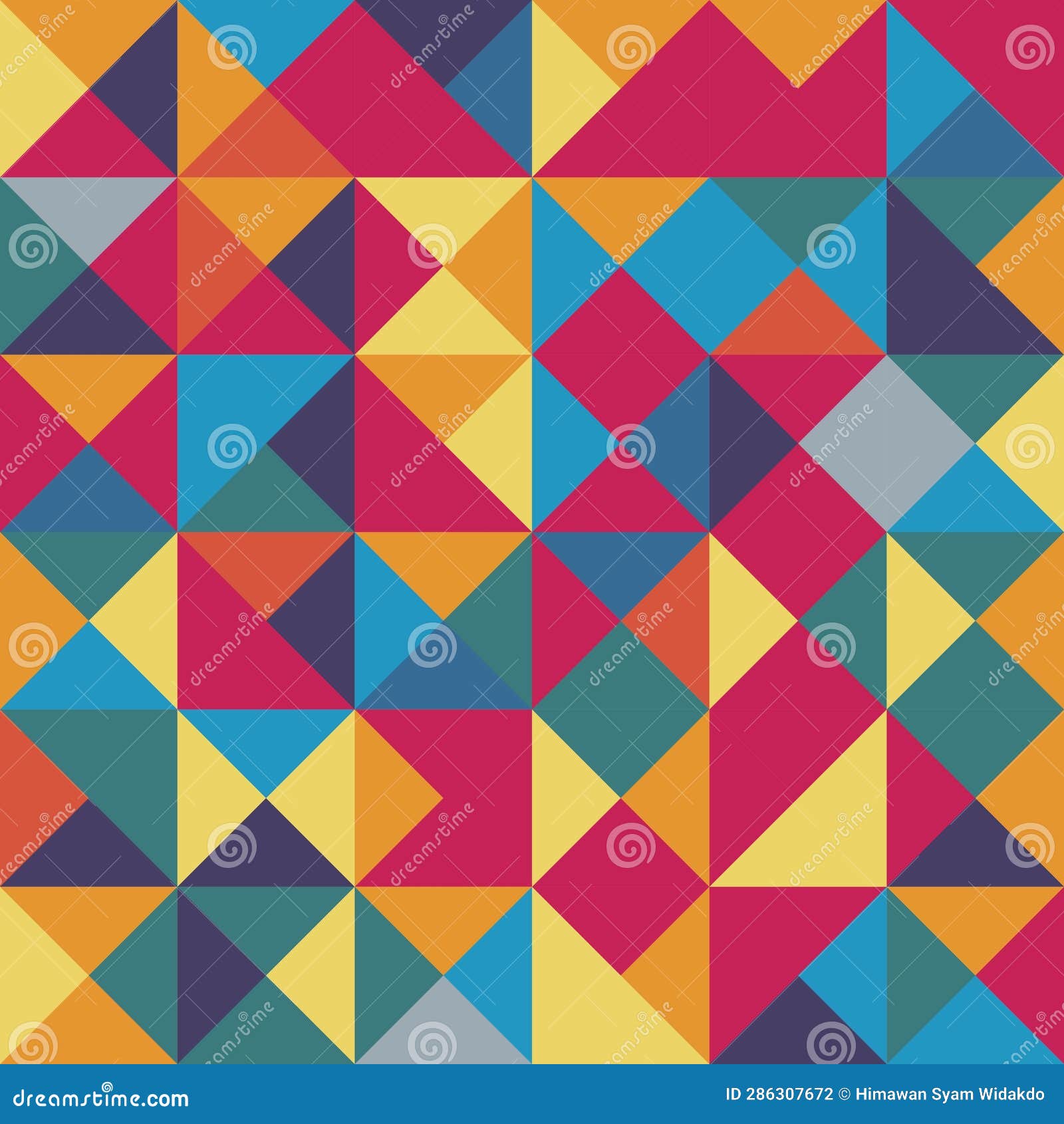 Vector Abstract Geometric Cube And Triangle Angular Colorful Pattern