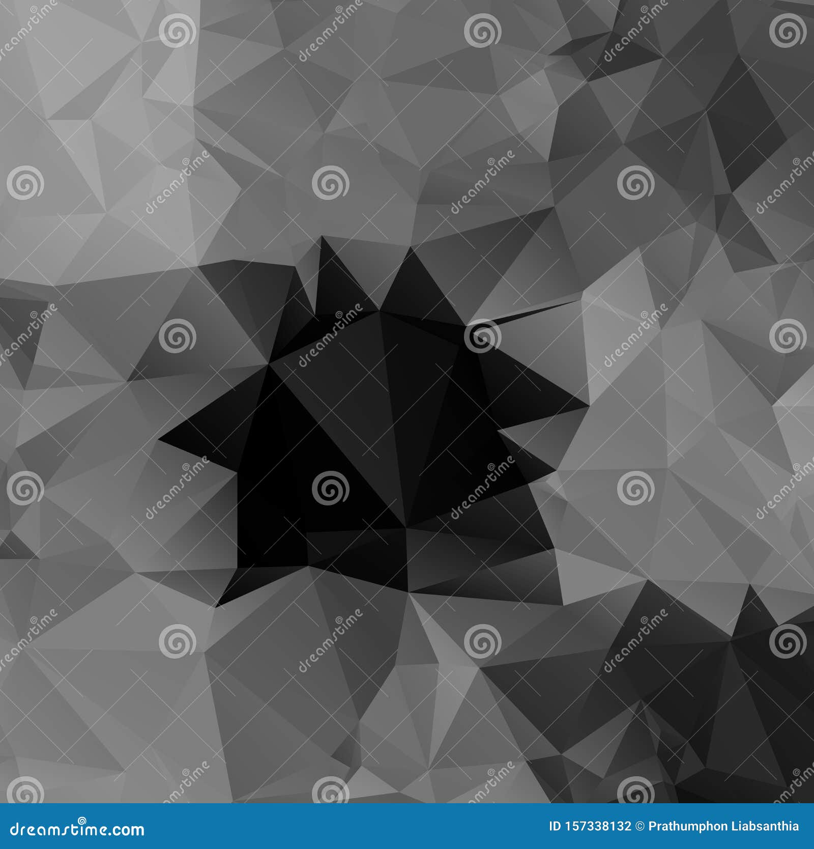 Vector Abstract Geometric Darkness Black Shape Polygonal Style Stock ...
