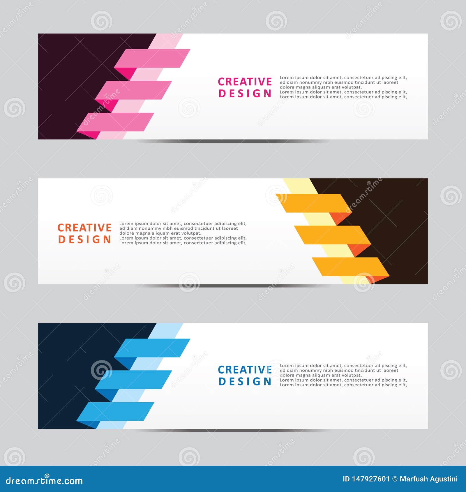 Vector Abstract Geometric Design Banner Web Template. Modern Design ...
