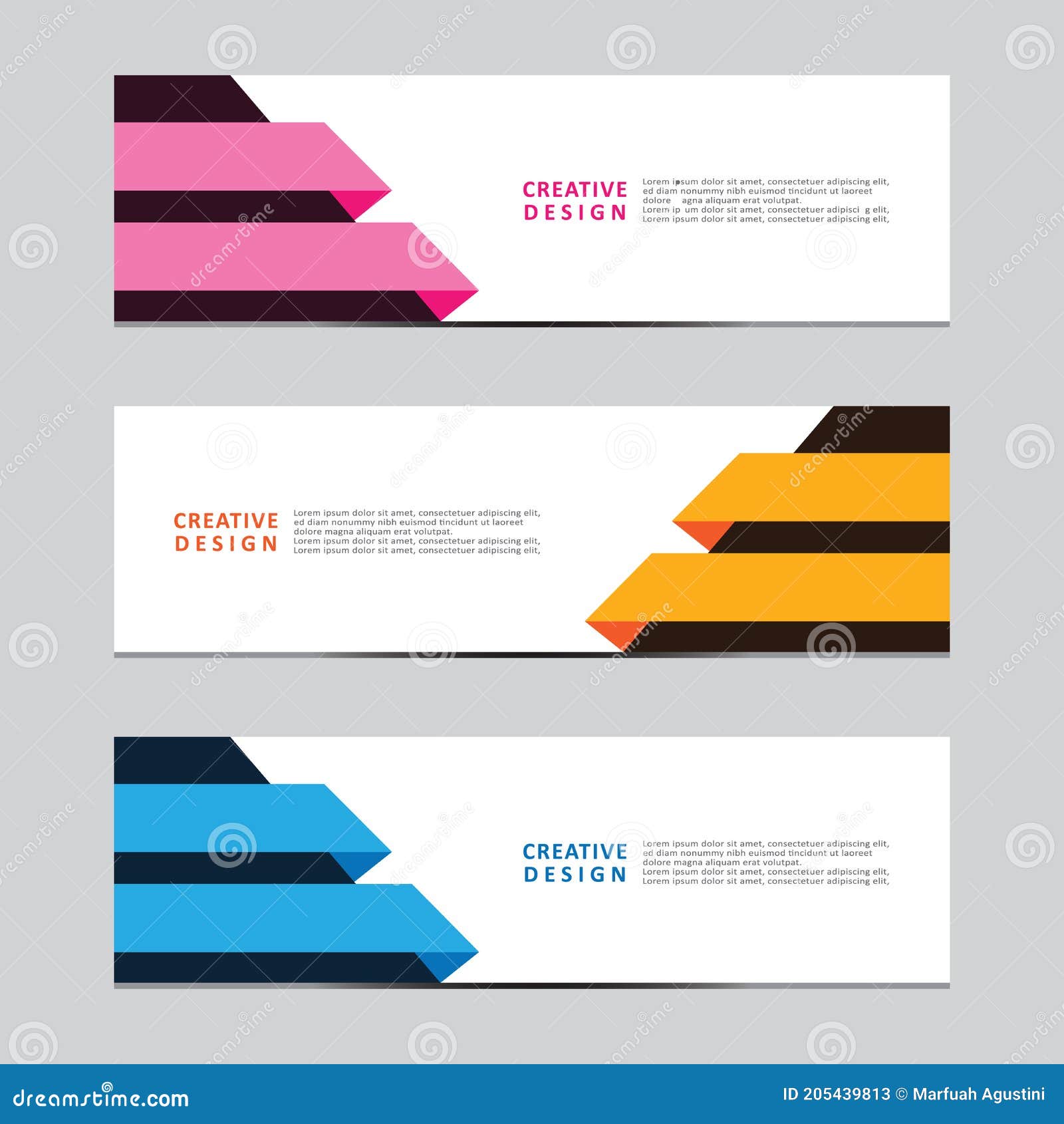 Vector Abstract Geometric Design Banner Web Template. Modern Design ...