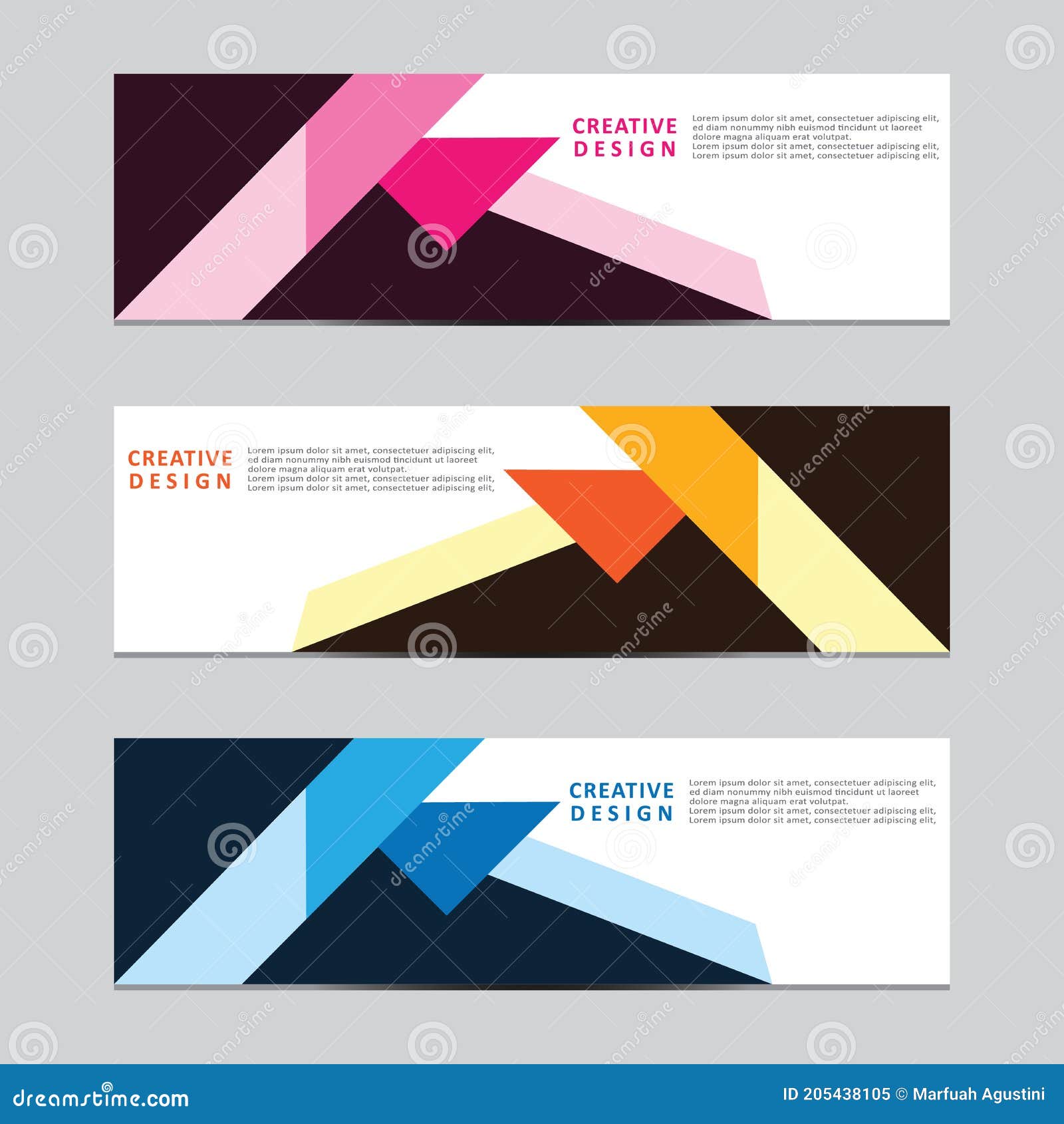 Vector Abstract Geometric Design Banner Web Template. Modern Design ...