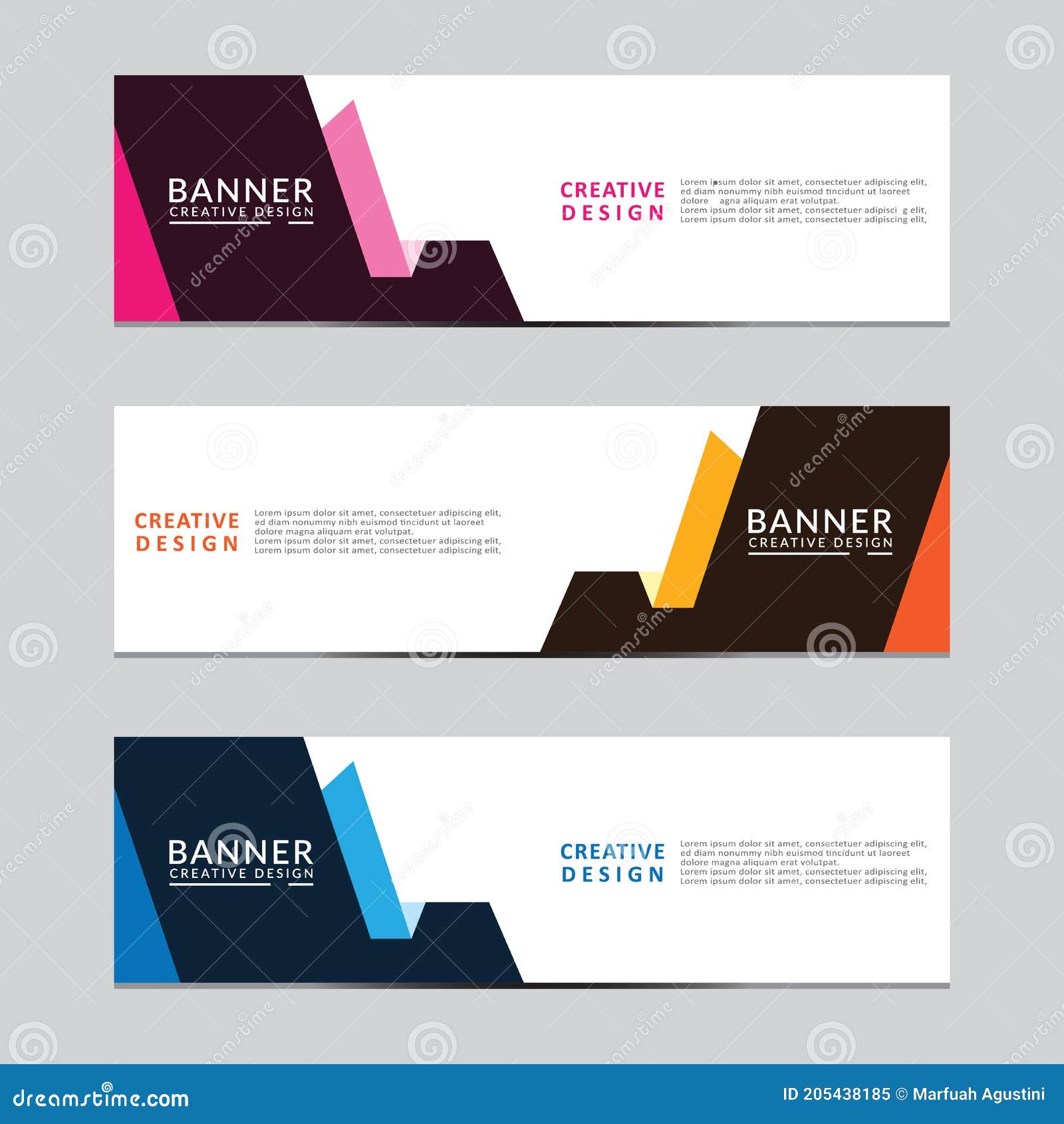 Vector Abstract Geometric Design Banner Web Template. Modern Design ...