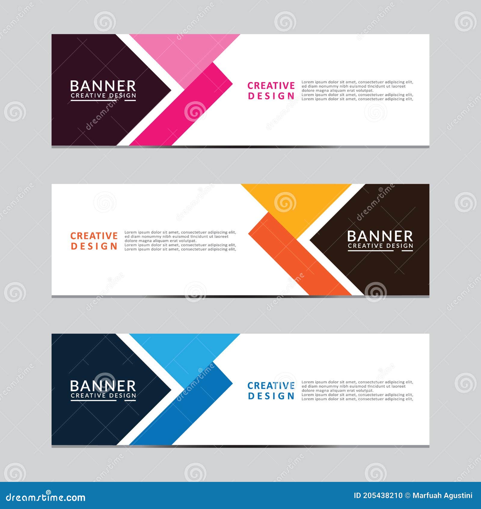 Vector Abstract Geometric Design Banner Web Template. Modern Design ...