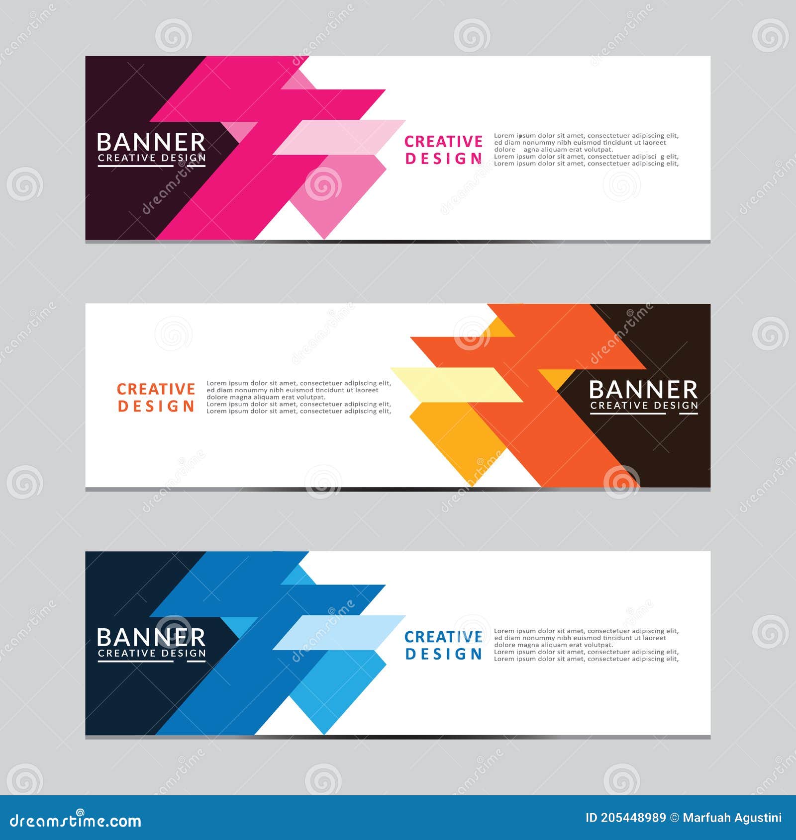 Vector Abstract Geometric Design Banner Web Template. Modern Design Vector Illustration Stock ...