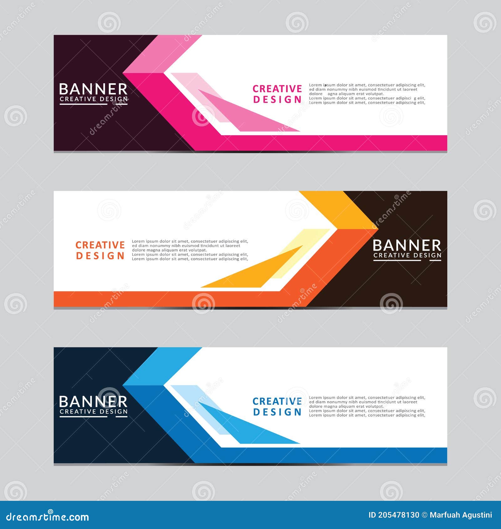 Vector Abstract Geometric Design Banner Web Template. Modern Design. Vector Illustration Stock ...