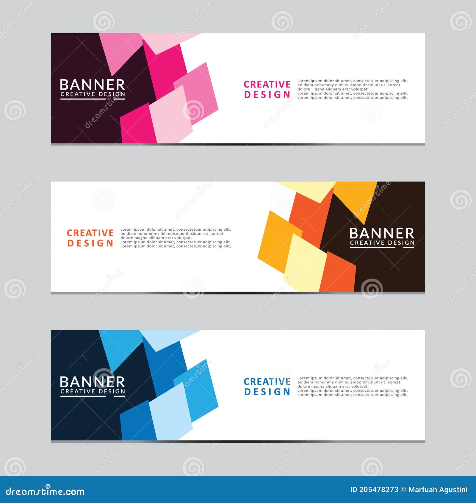 Vector Abstract Geometric Design Banner Web Template. Modern Design ...