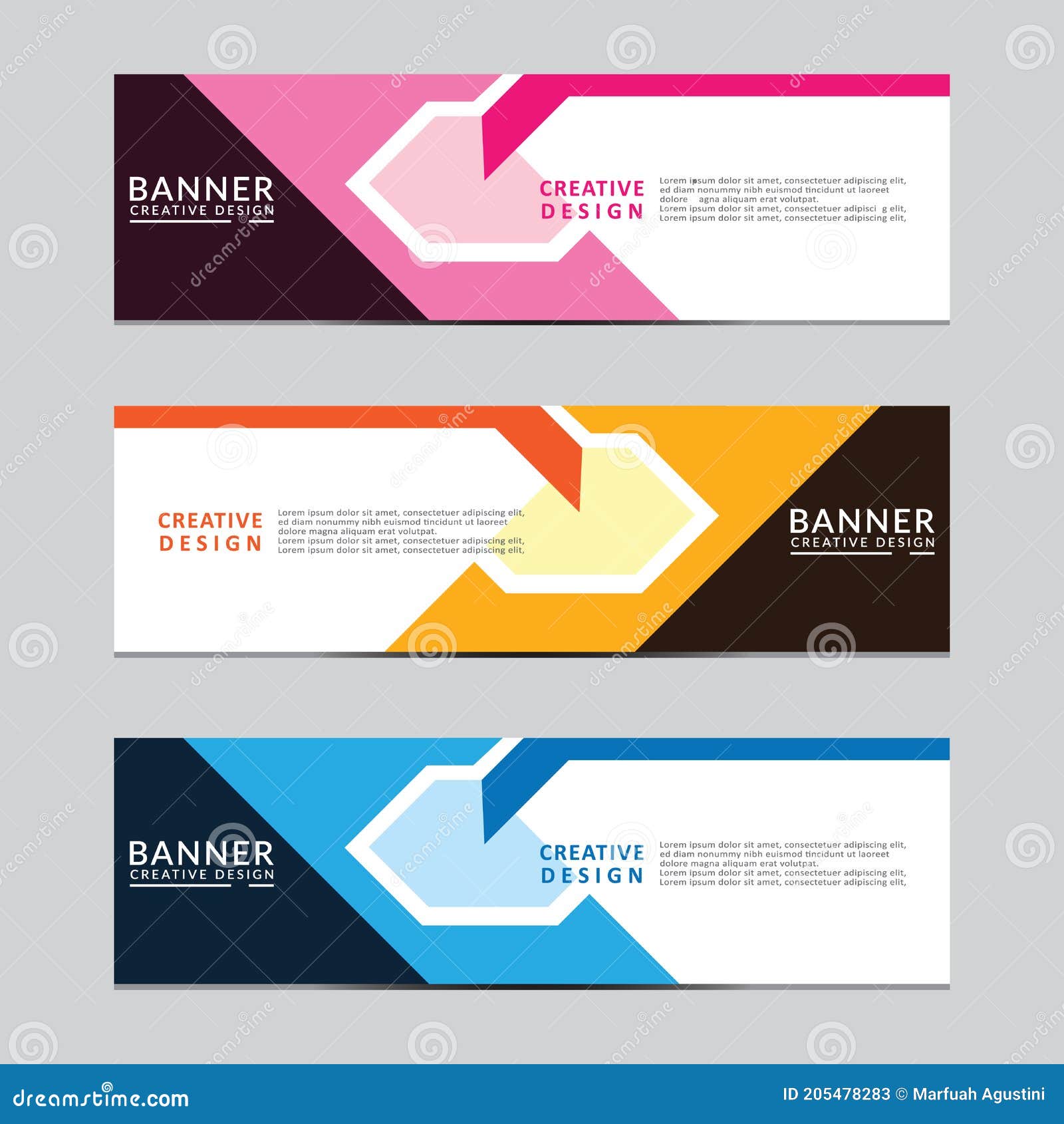 Vector Abstract Geometric Design Banner Web Template. Modern Design. Vector Illustration Stock ...
