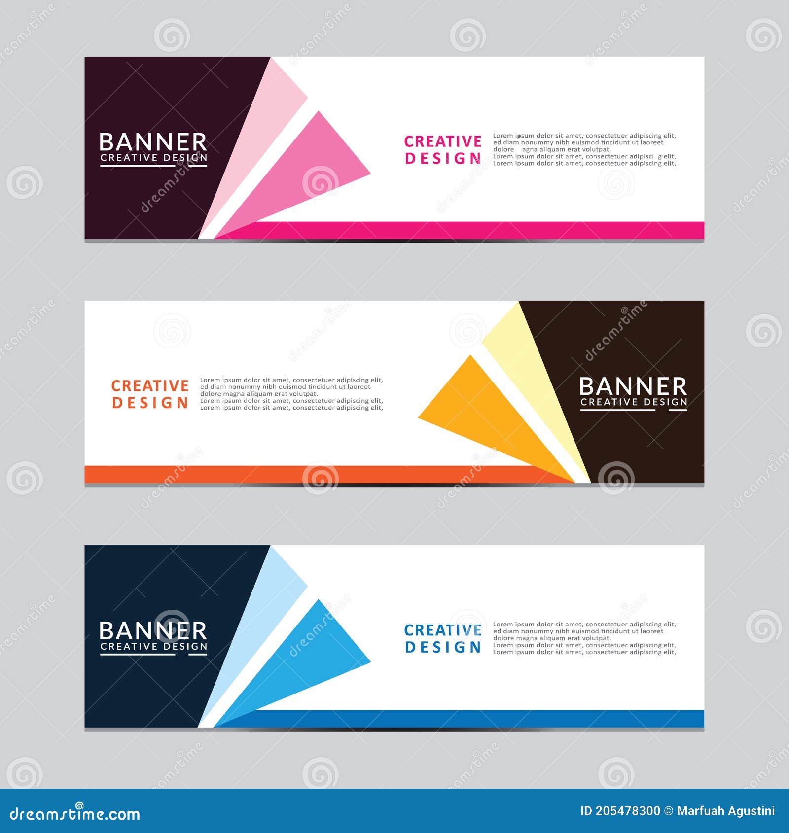 Vector Abstract Geometric Design Banner Web Template. Modern Design ...